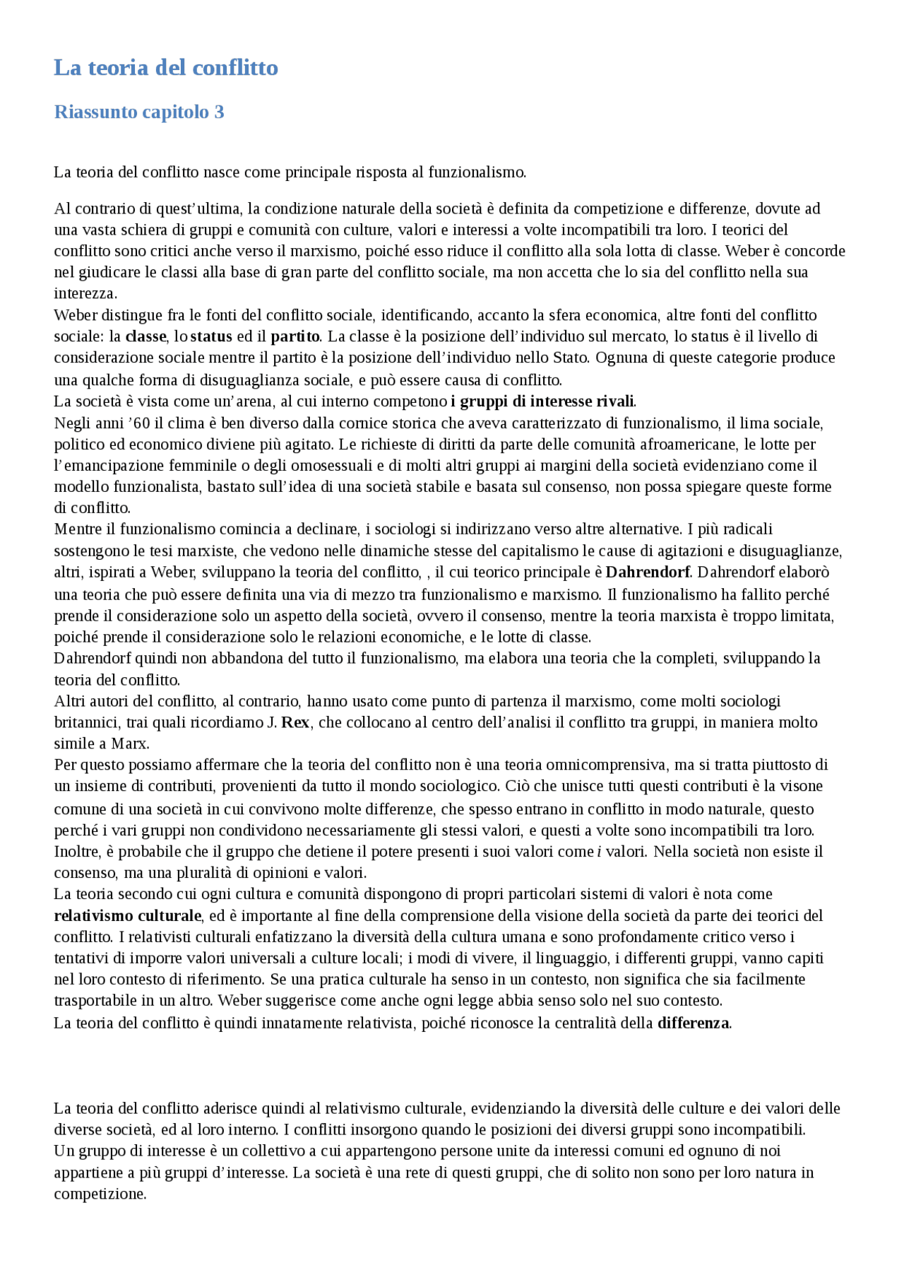 Sociologia Fondamenti E Teorie Docsity