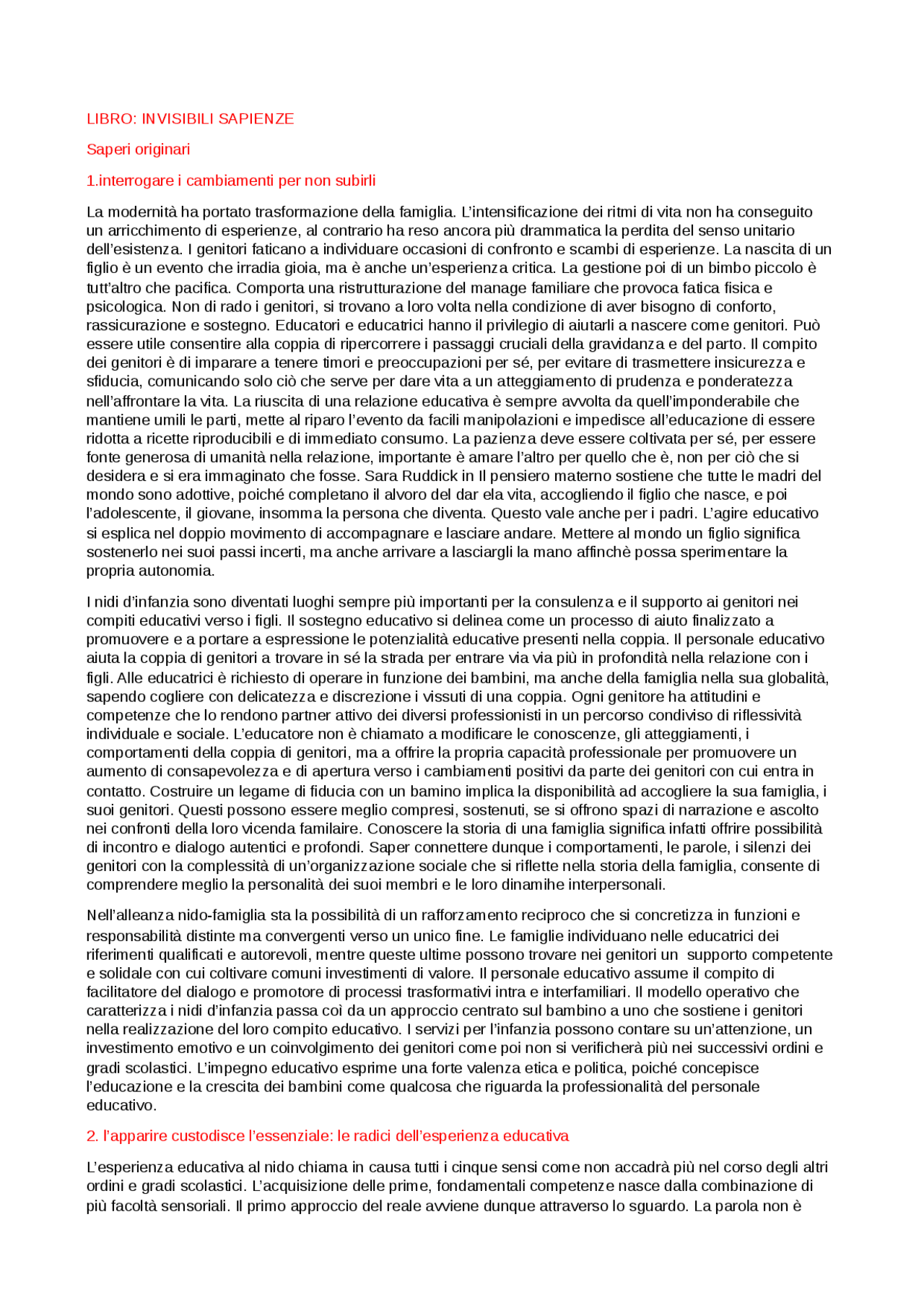 Invisibili Sapienze E Musi Docsity