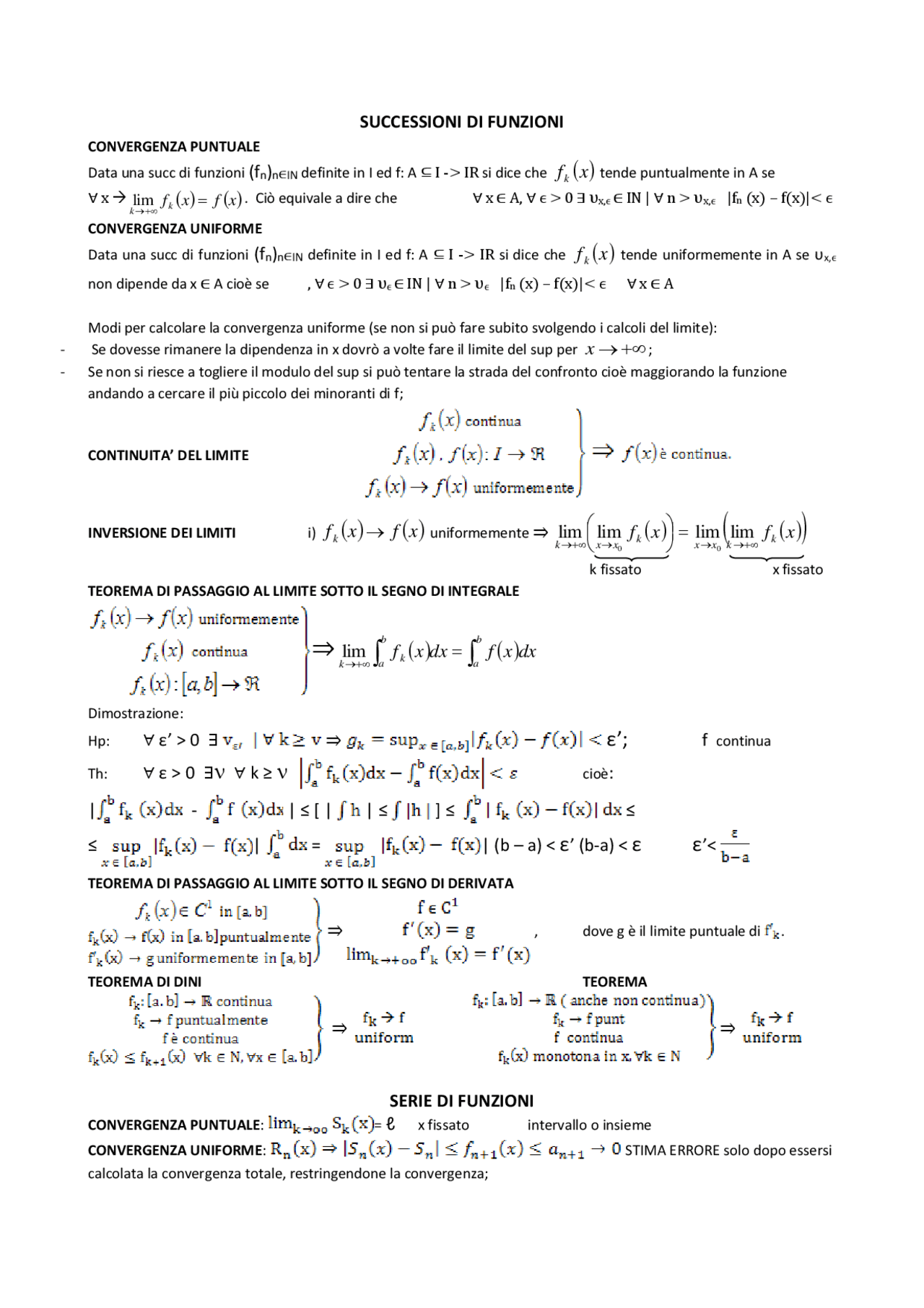Formulario Analisi 2 Docsity