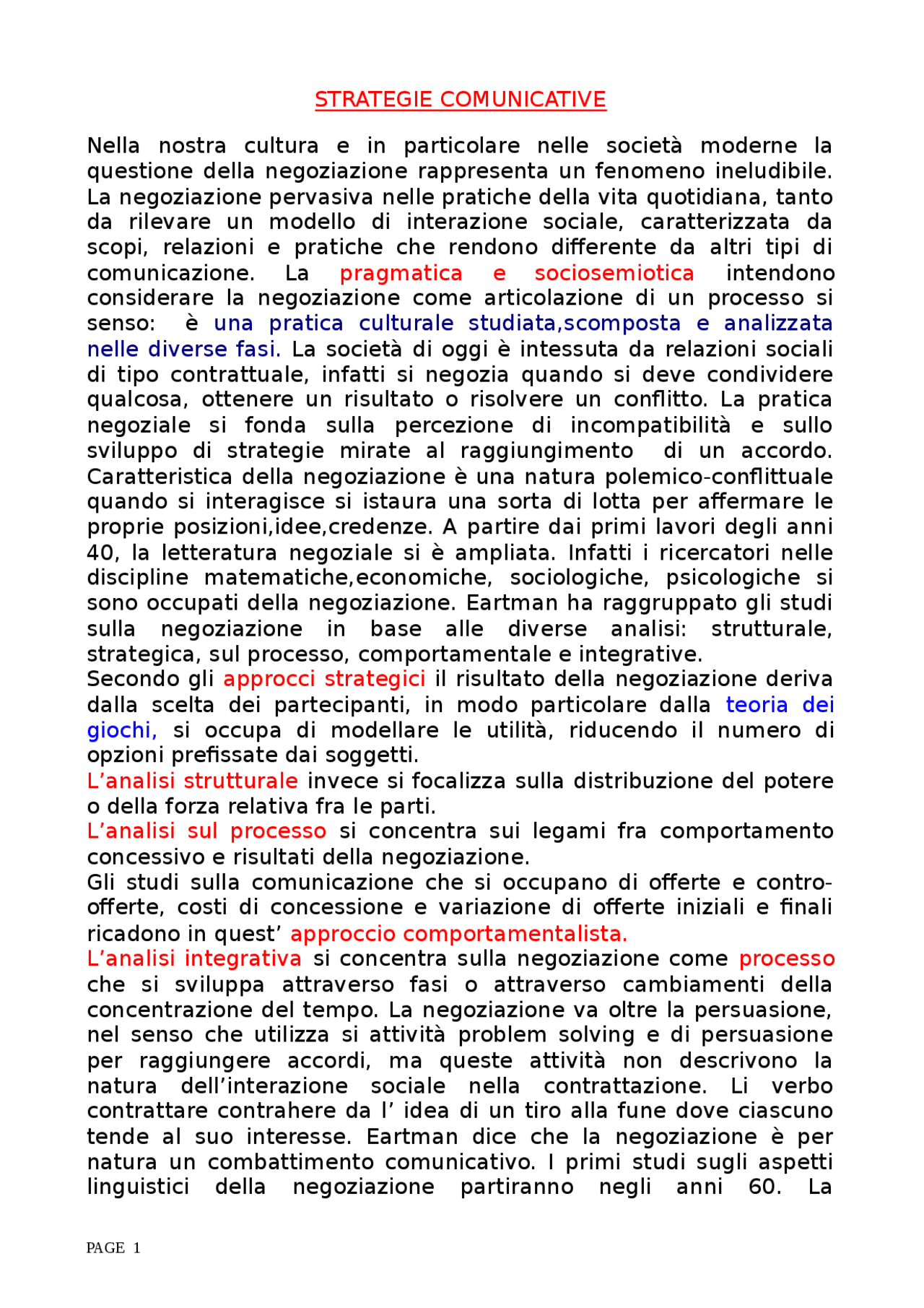 Strategie Comunicative Docsity
