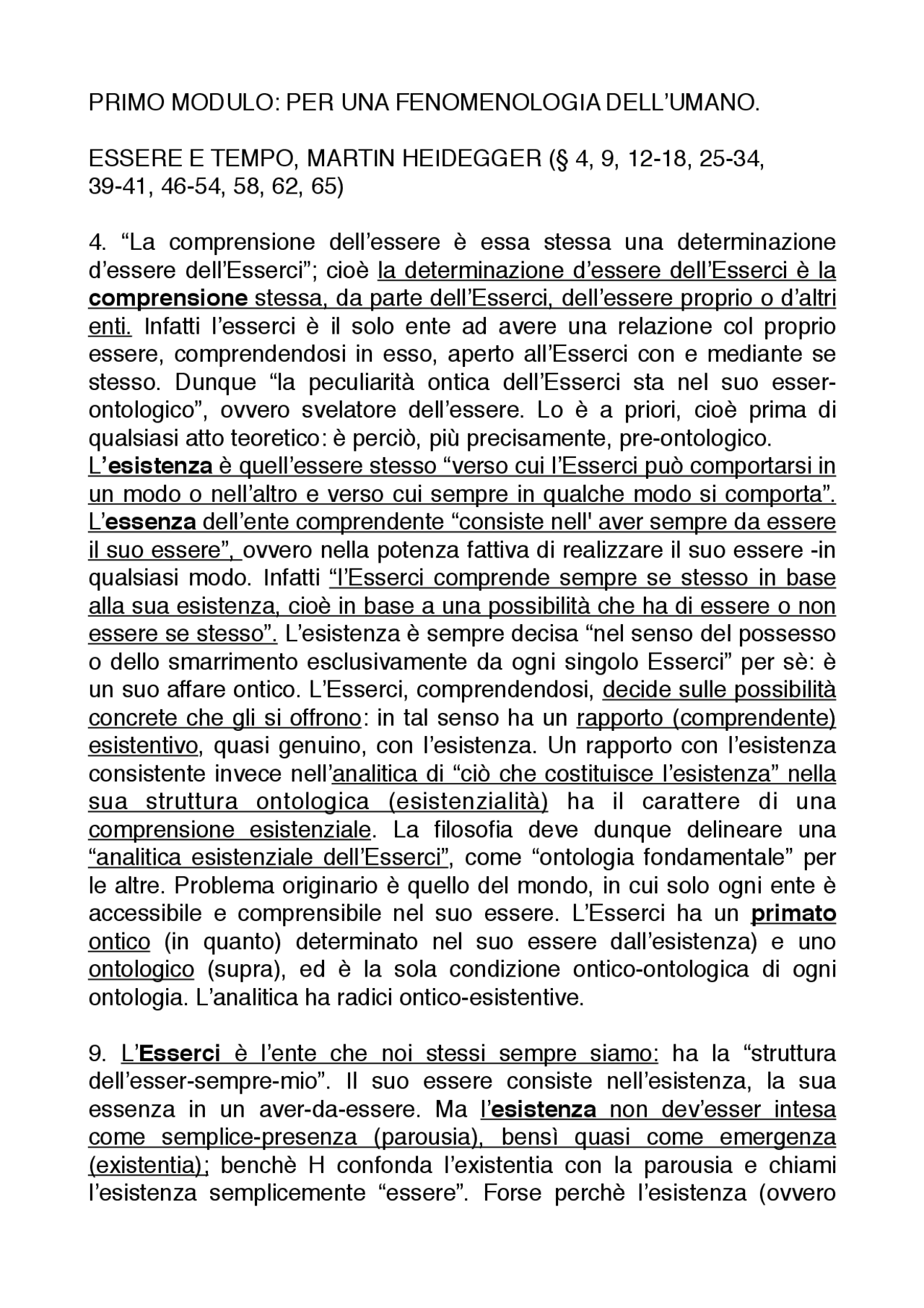 Essere E Tempo Di Martin Heidegger Docsity