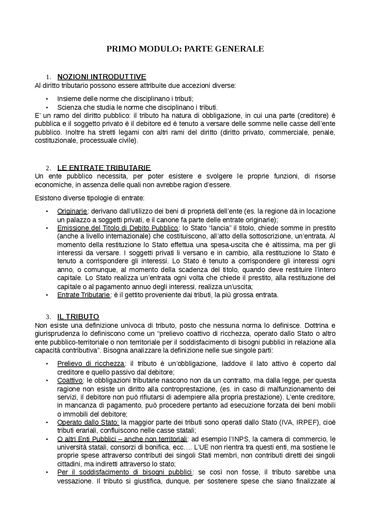 Riassunti Completi Di Diritto Tributario Docsity