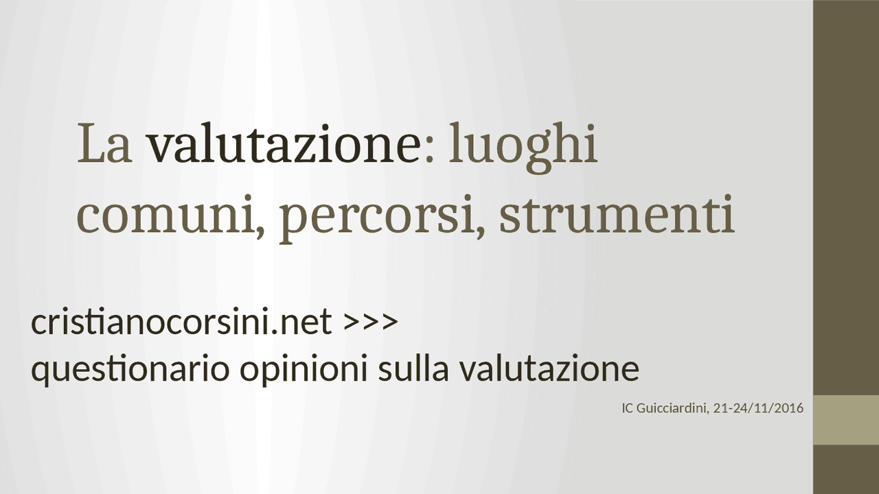 Slide Di Metodi E Tecniche Di Valutazione Docsity