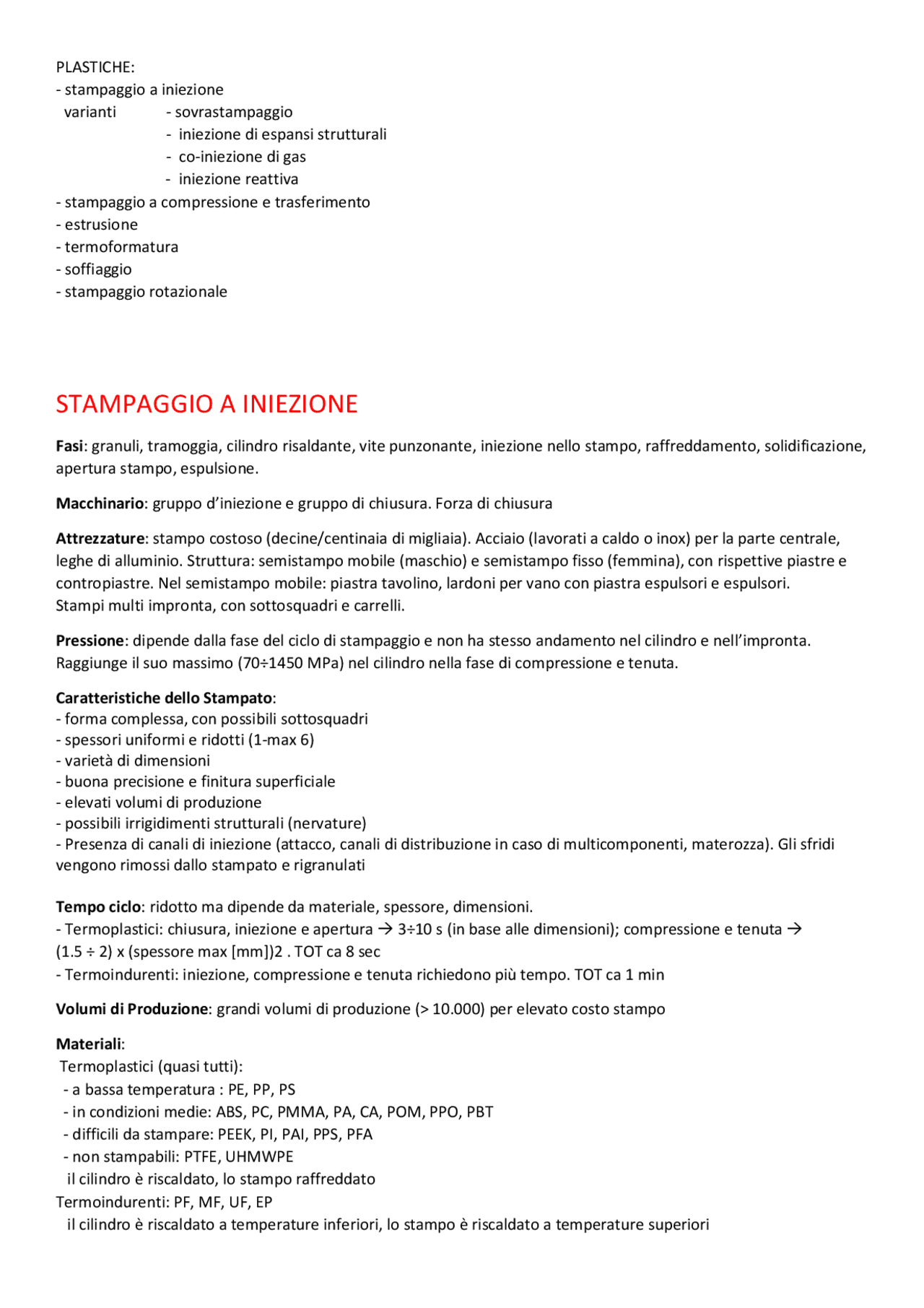 Tecnologie Di Produzione Docsity