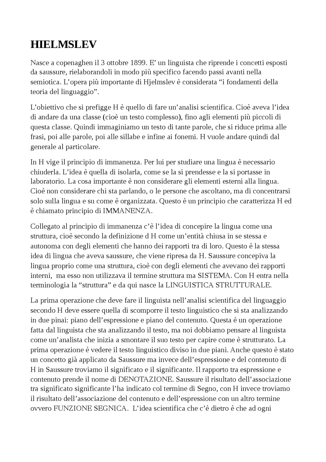 Le Basi Della Semiotica Riassunto Docsity