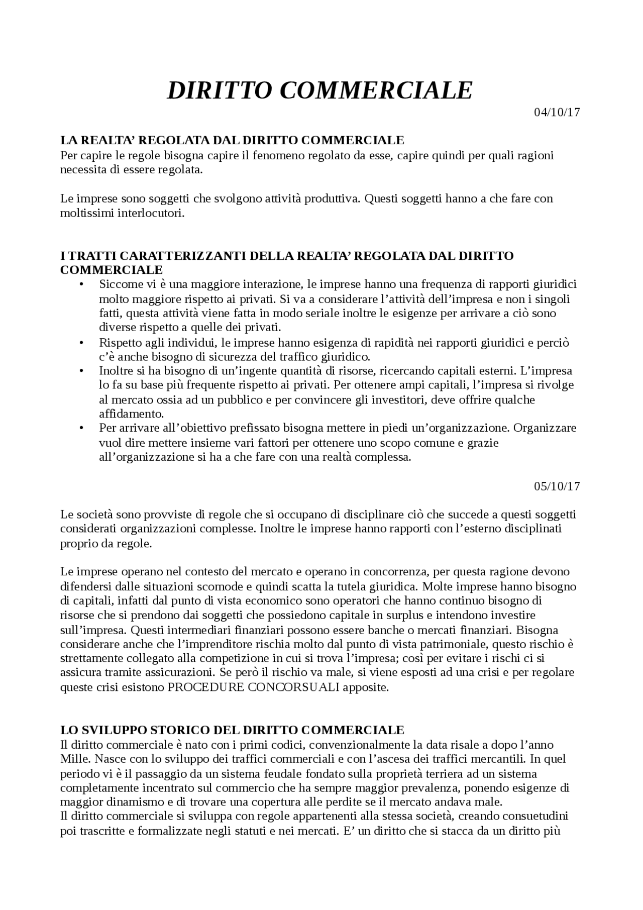 Diritto Commerciale Del Prof Semeghini Docsity
