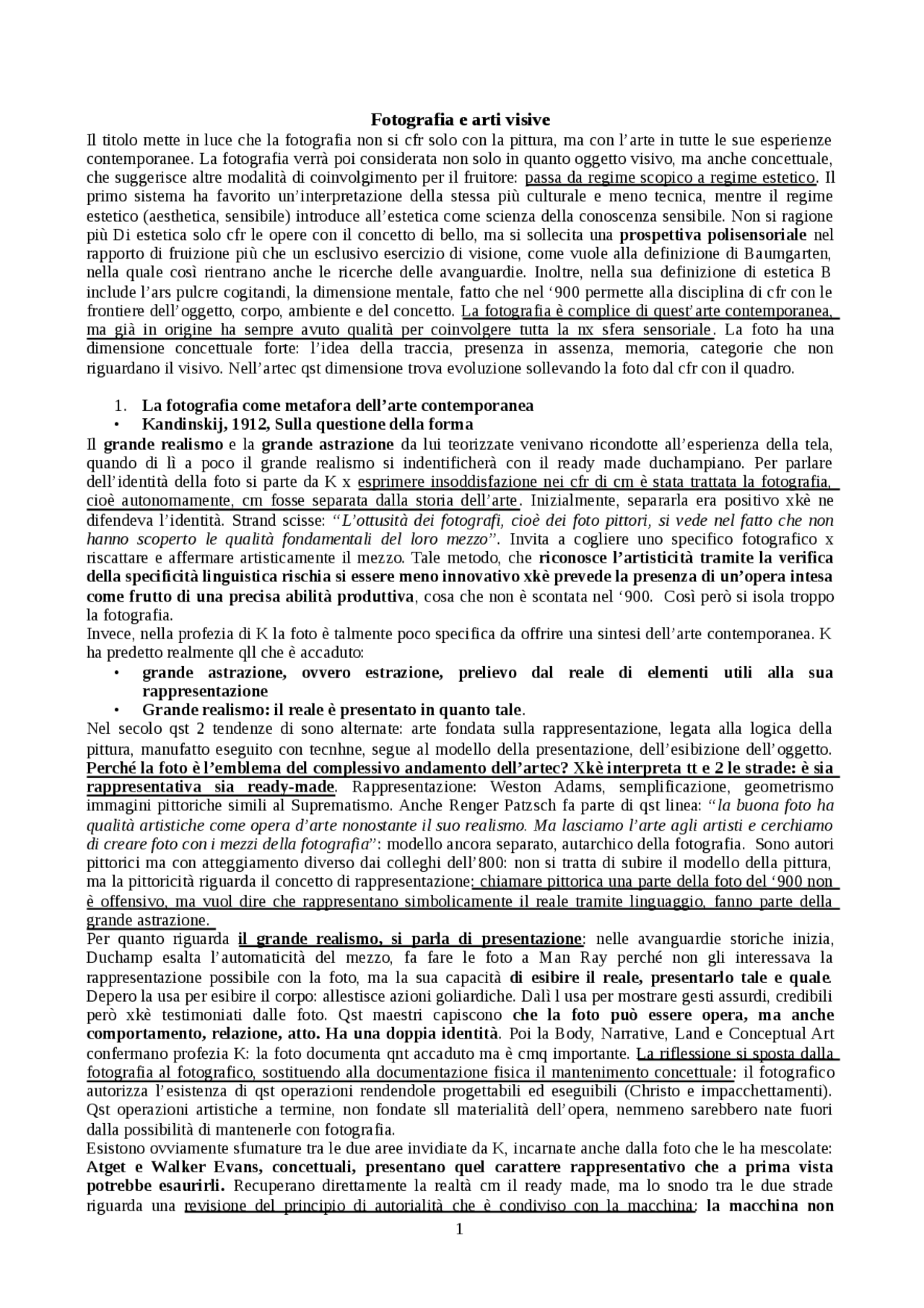 Fotografia E Arti Visive Docsity