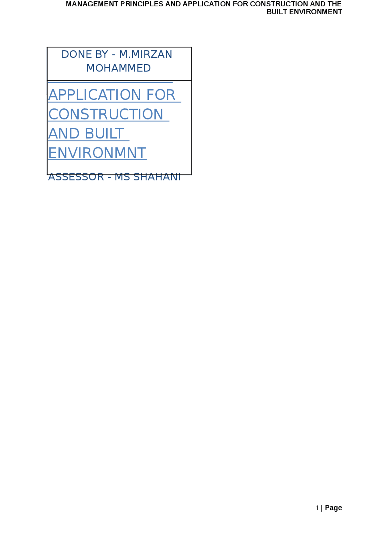 Quantity Surveying Assignments Docsity