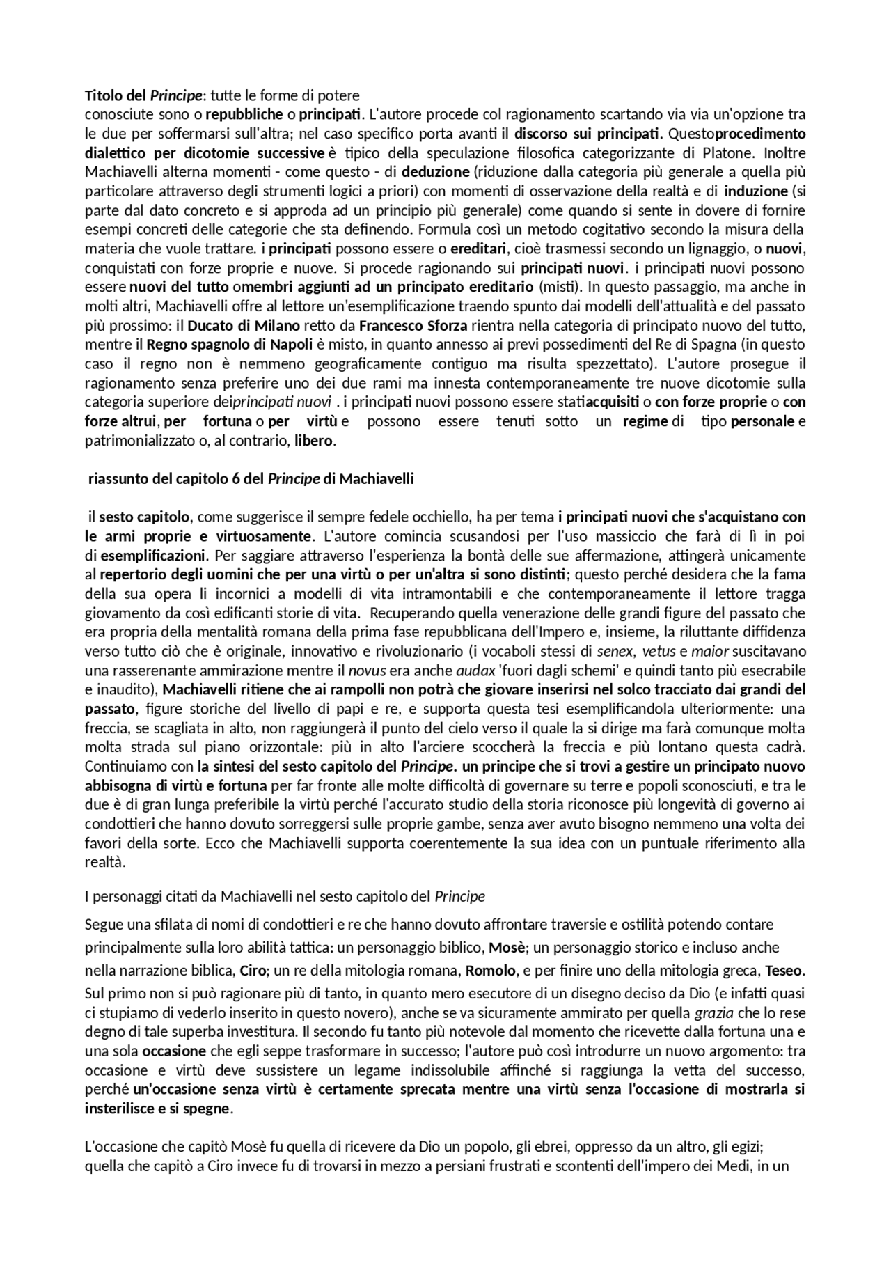 Principe Di Machiavelli Docsity