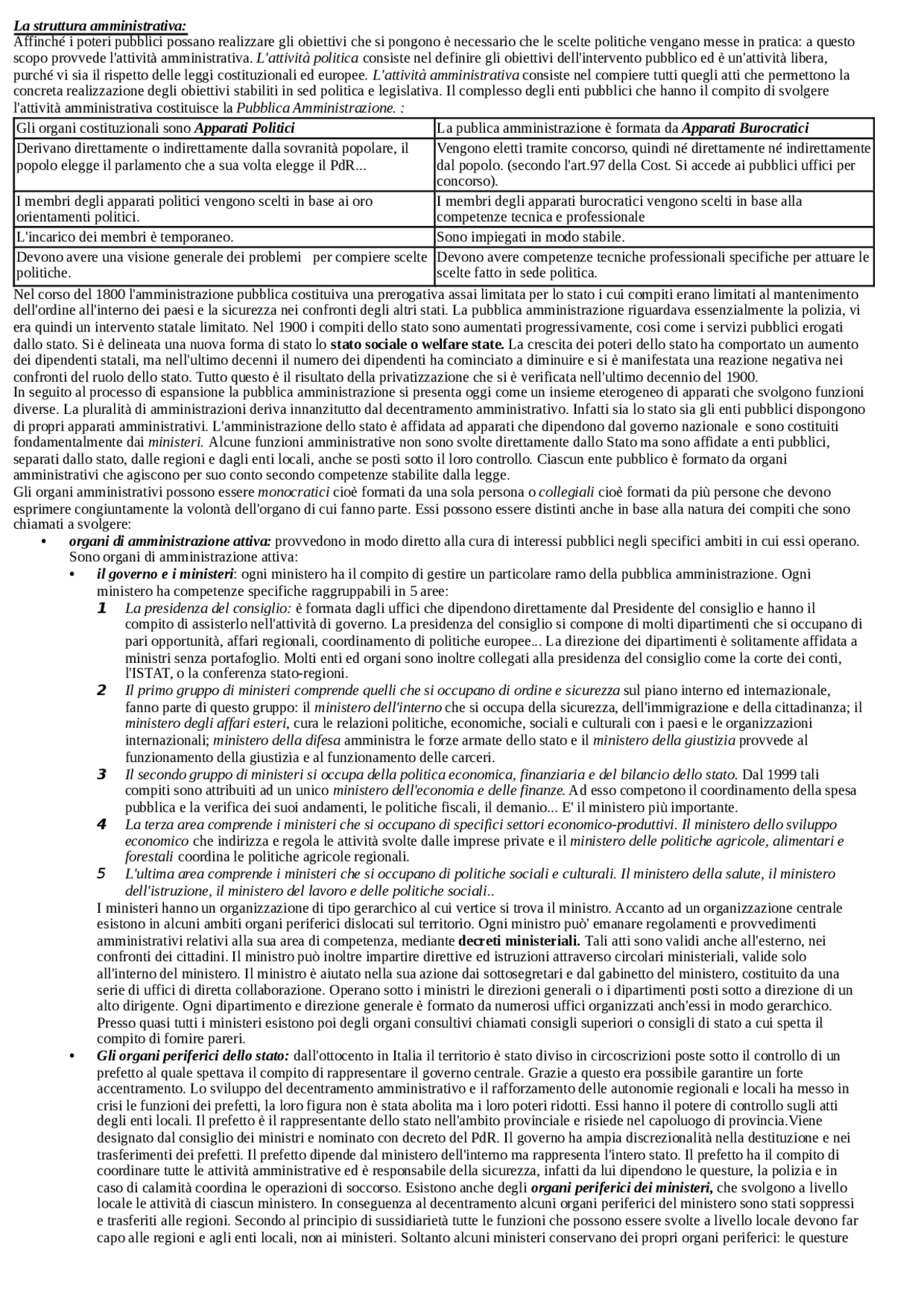 Pubblica Amministrazione Docsity