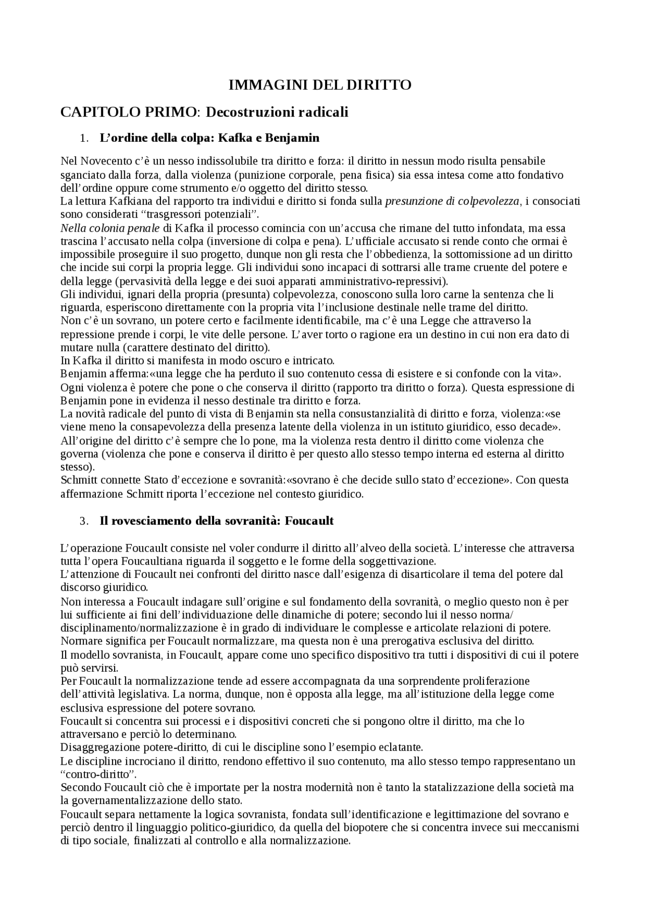 Riassunto Immagini Del Diritto Prof Tucci Docsity
