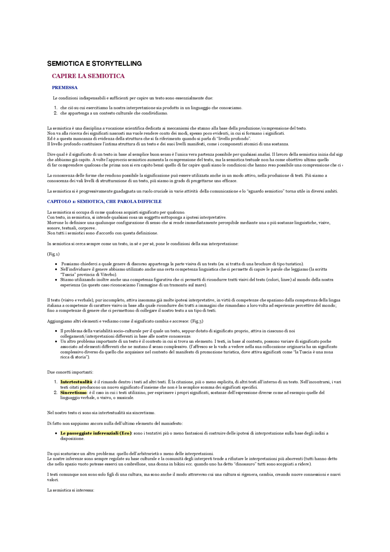Semiotica Della Comunicazione Docsity