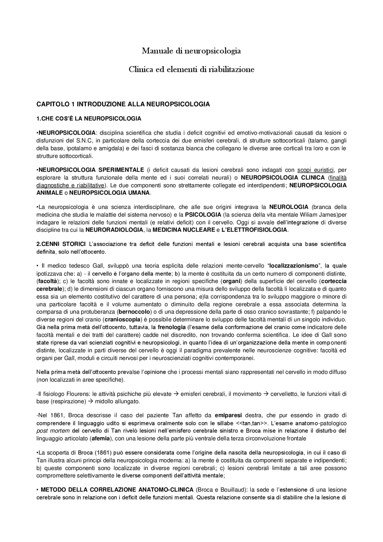 Manuale Di Neuropsicologia Giuseppe Vallar E Costanza Papagno Docsity