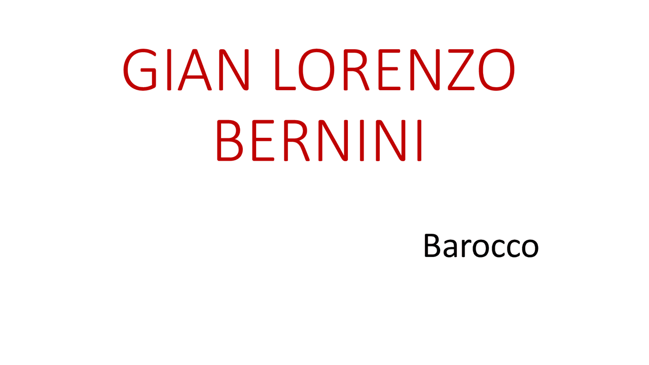 Gian Lorenzo Bernini Docsity