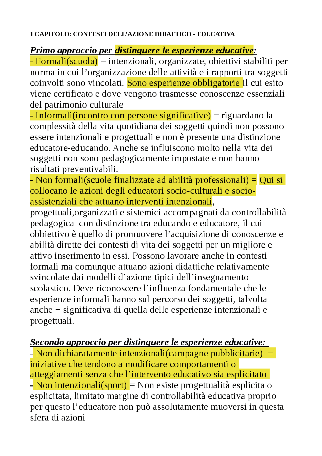 Riassunto Le Nuove Professioni Educative Docsity