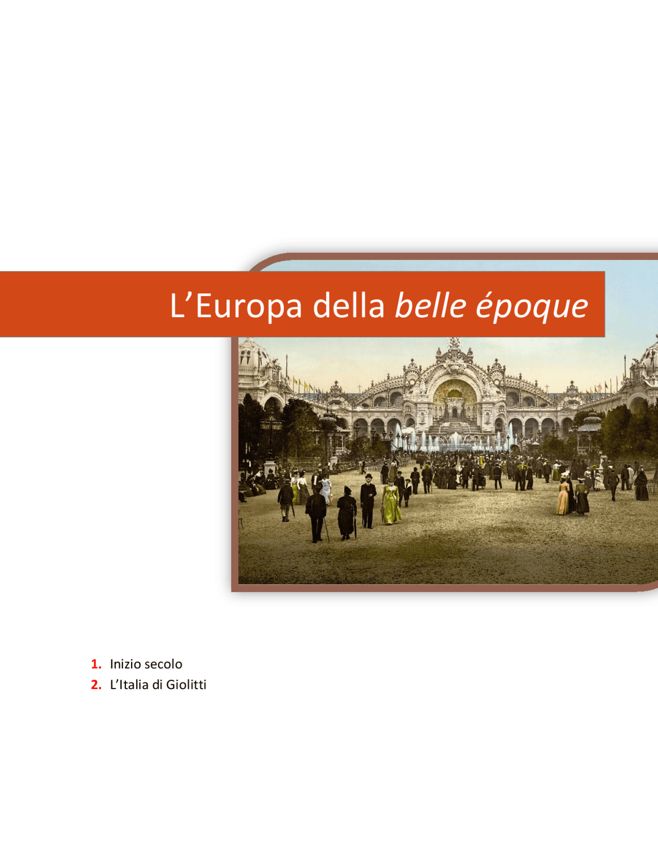 L'Europa della Belle Epoque - Docsity