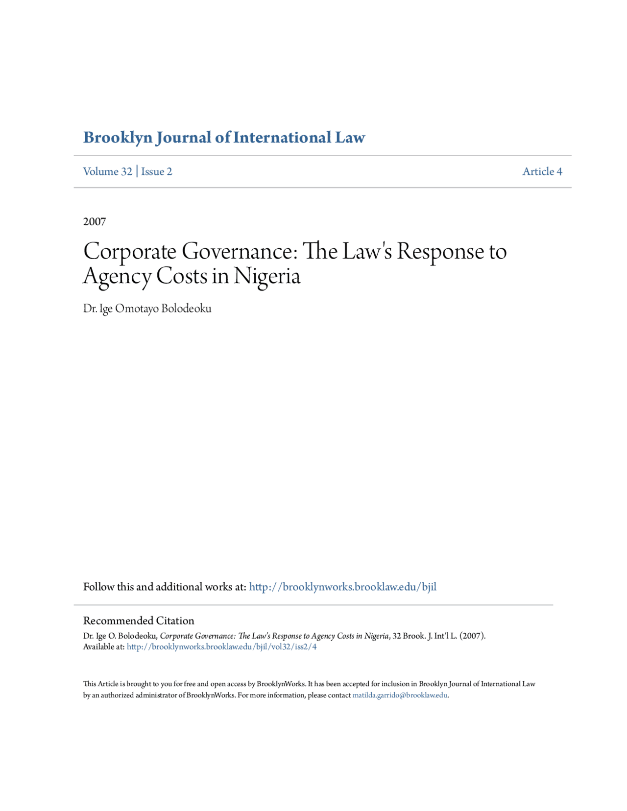 Corporate Governance Docsity