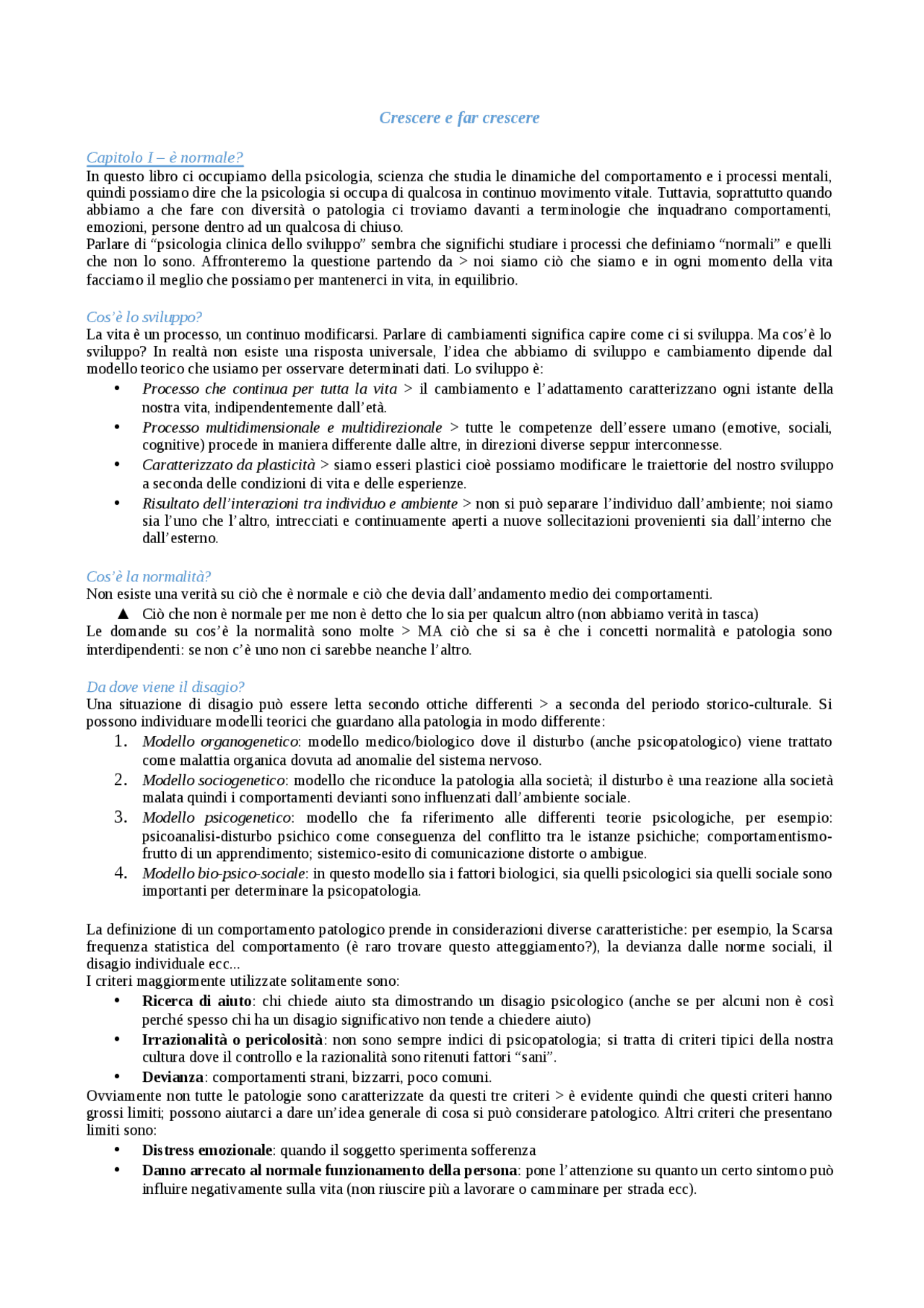 Crescere E Far Crescere Docsity