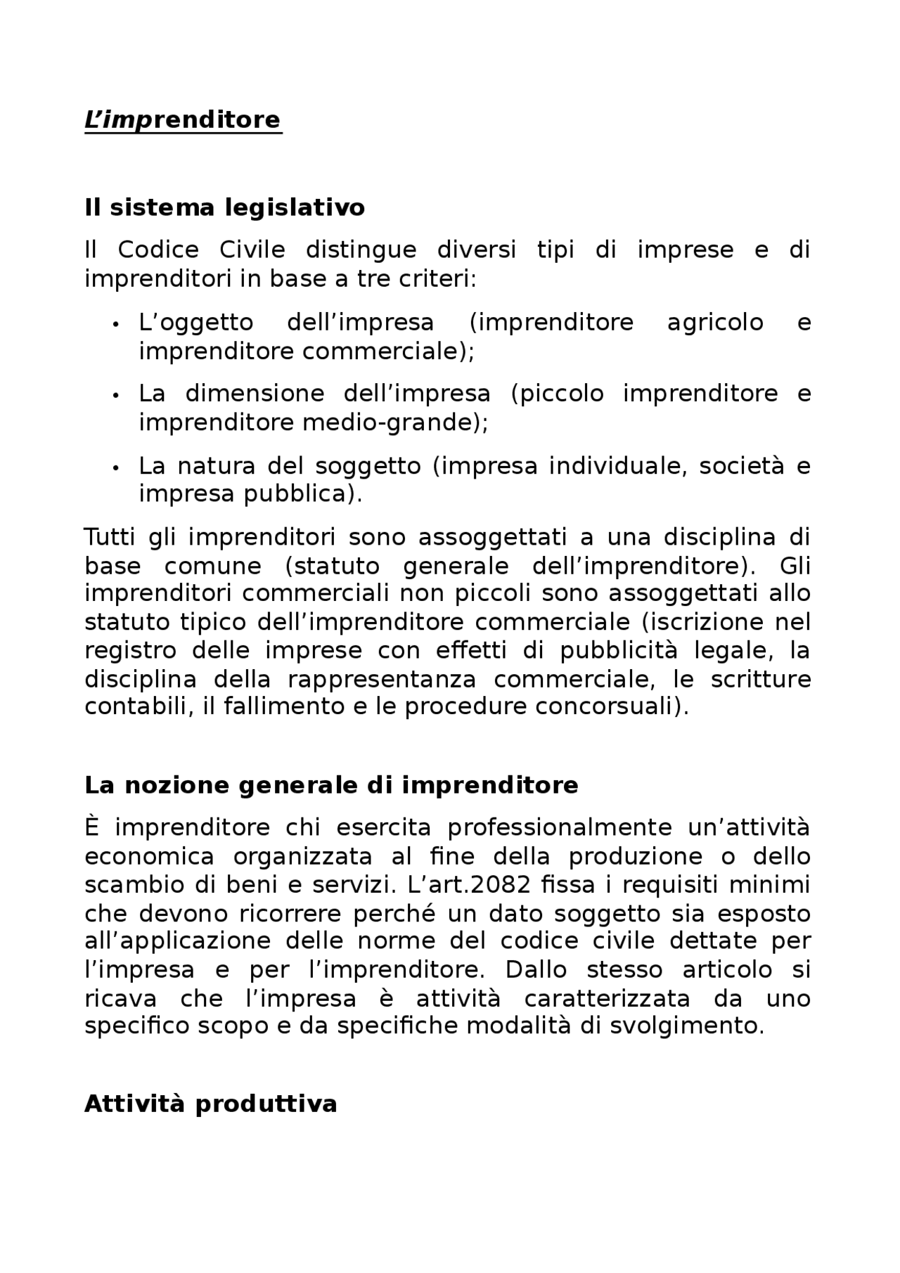 Riassunto Di Diritto Commerciale Completo Docsity
