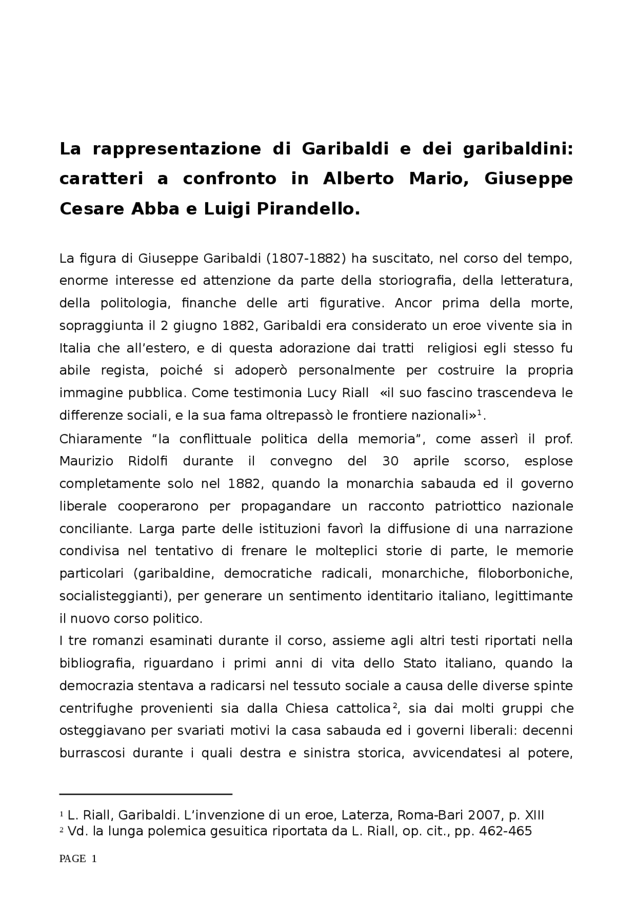 Esame di storia e letteratura italiana in epoca post risorgimentale - Docsity