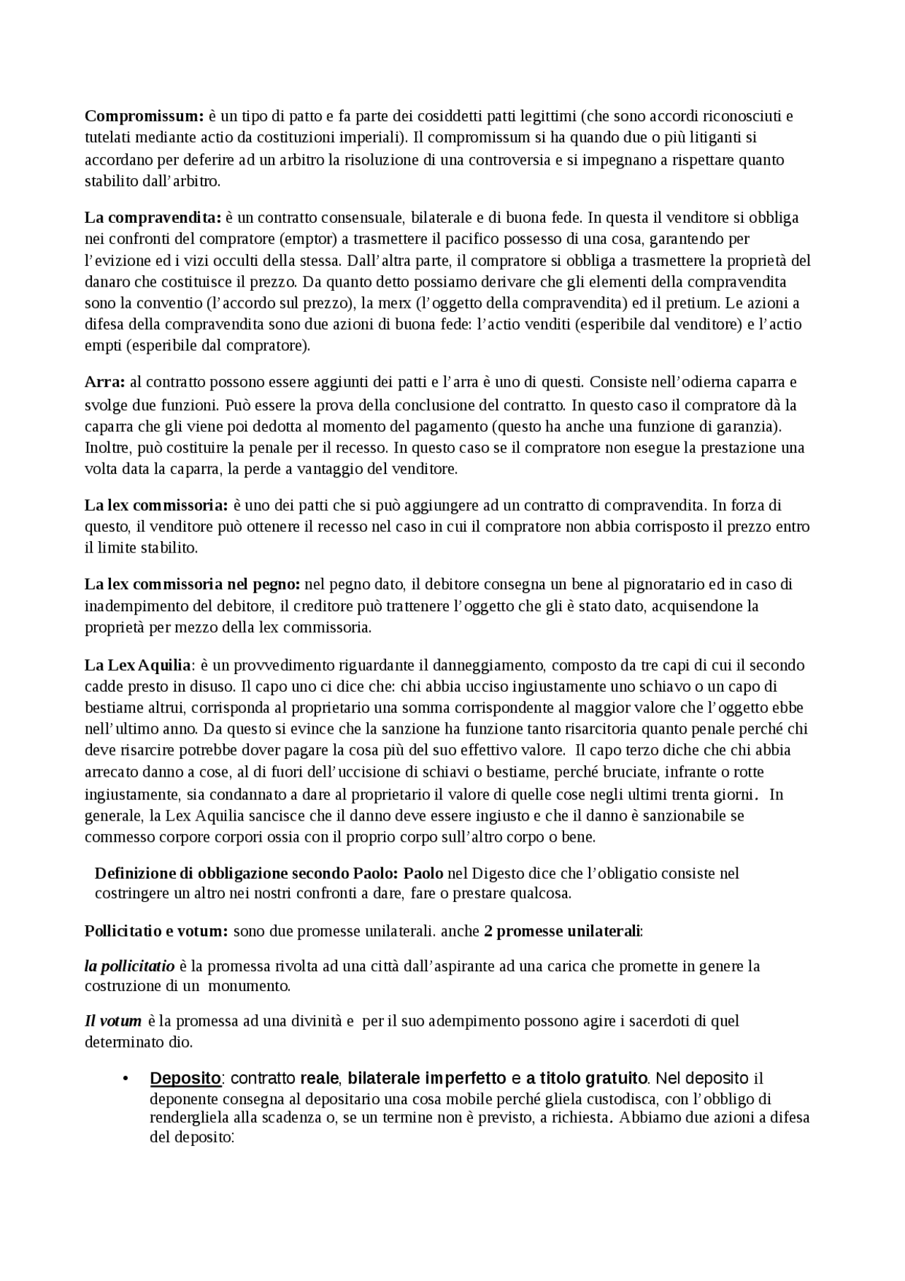 Domande E Risposte Di Istituzioni Di Diritto Romano Docsity