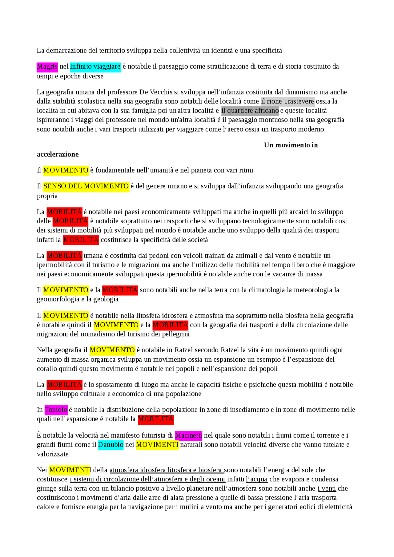 Geografia Delle Mobilità Docsity