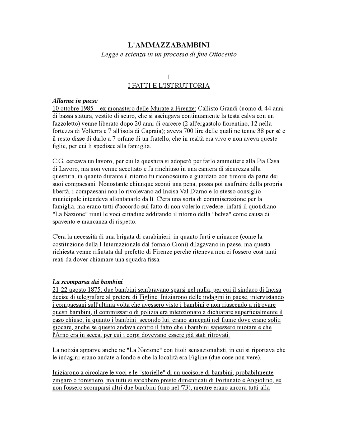 Riassunto Lammazzabambini Di Patrizia Guarnieri Docsity