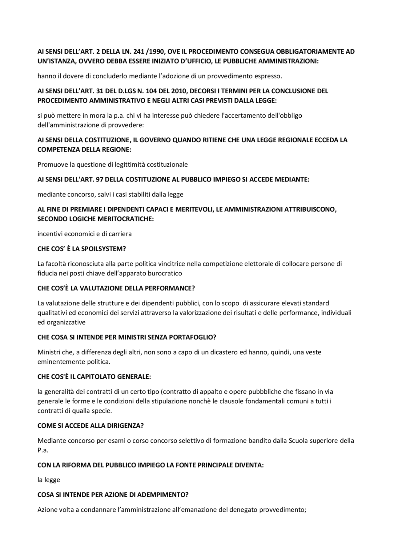 Domande con risposte diritto commerciale - Docsity