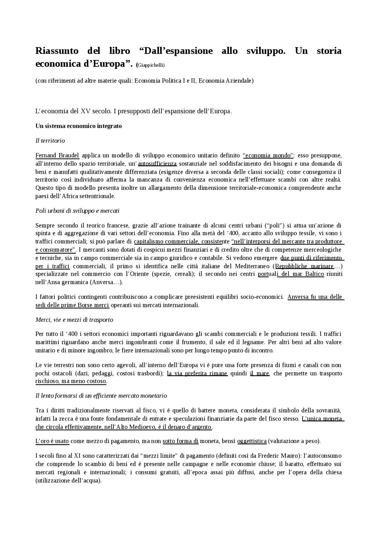 Riassunto Del Libro Docsity
