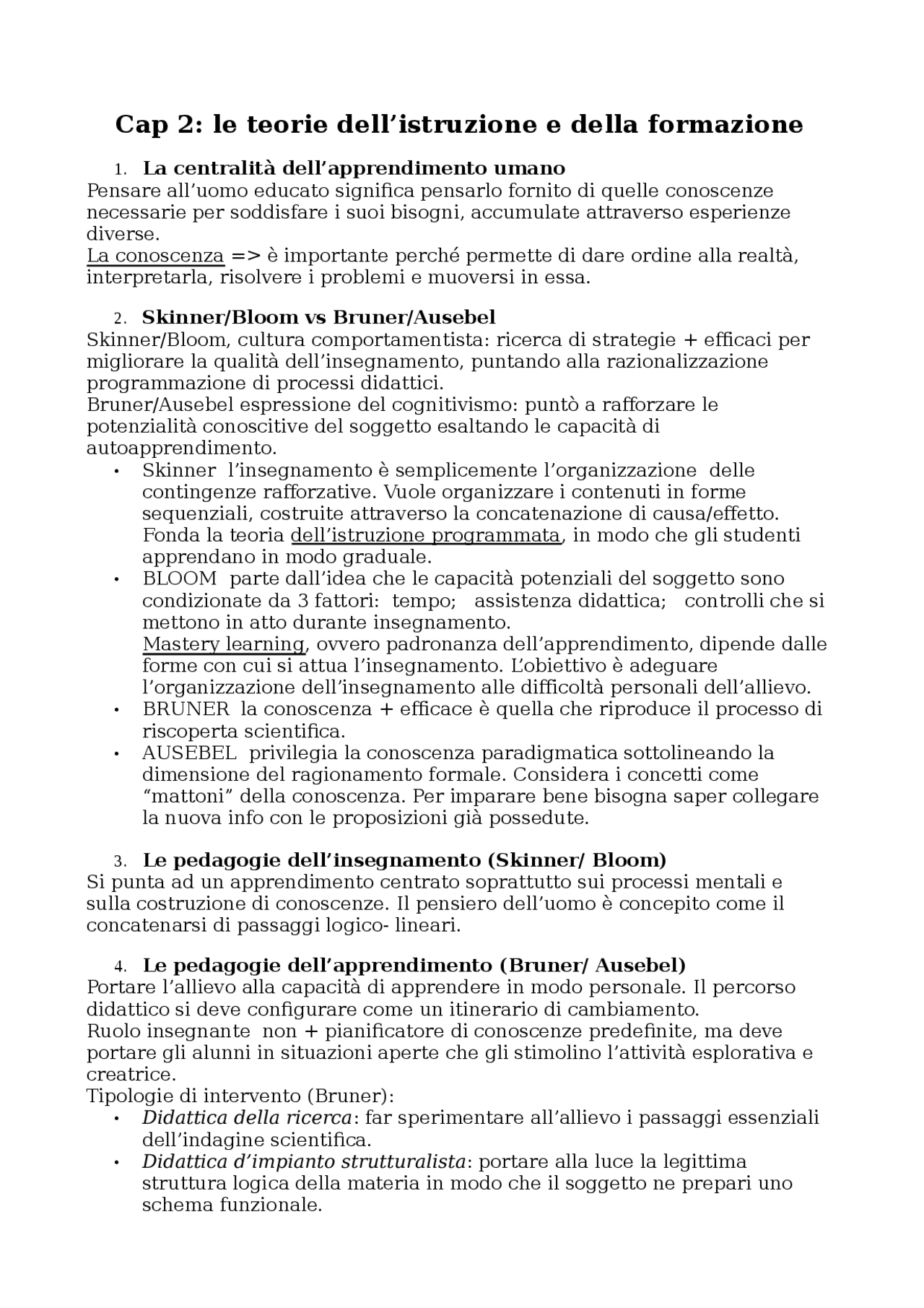 Schema Di Sintesi Chiosso Docsity