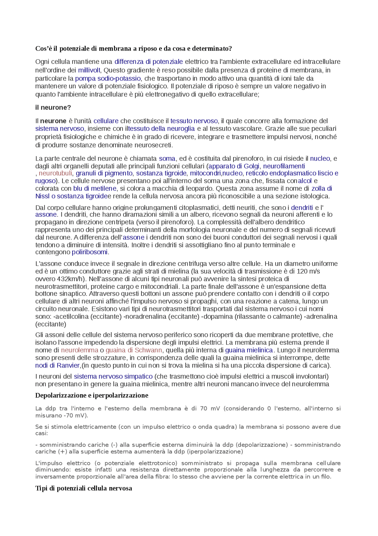 Domande e risposte biologia - Docsity