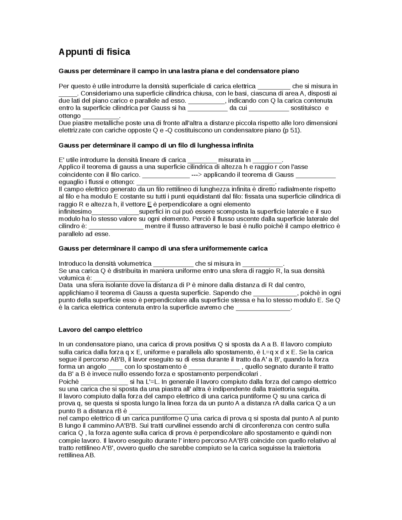Fisica Appunti Vari Docsity