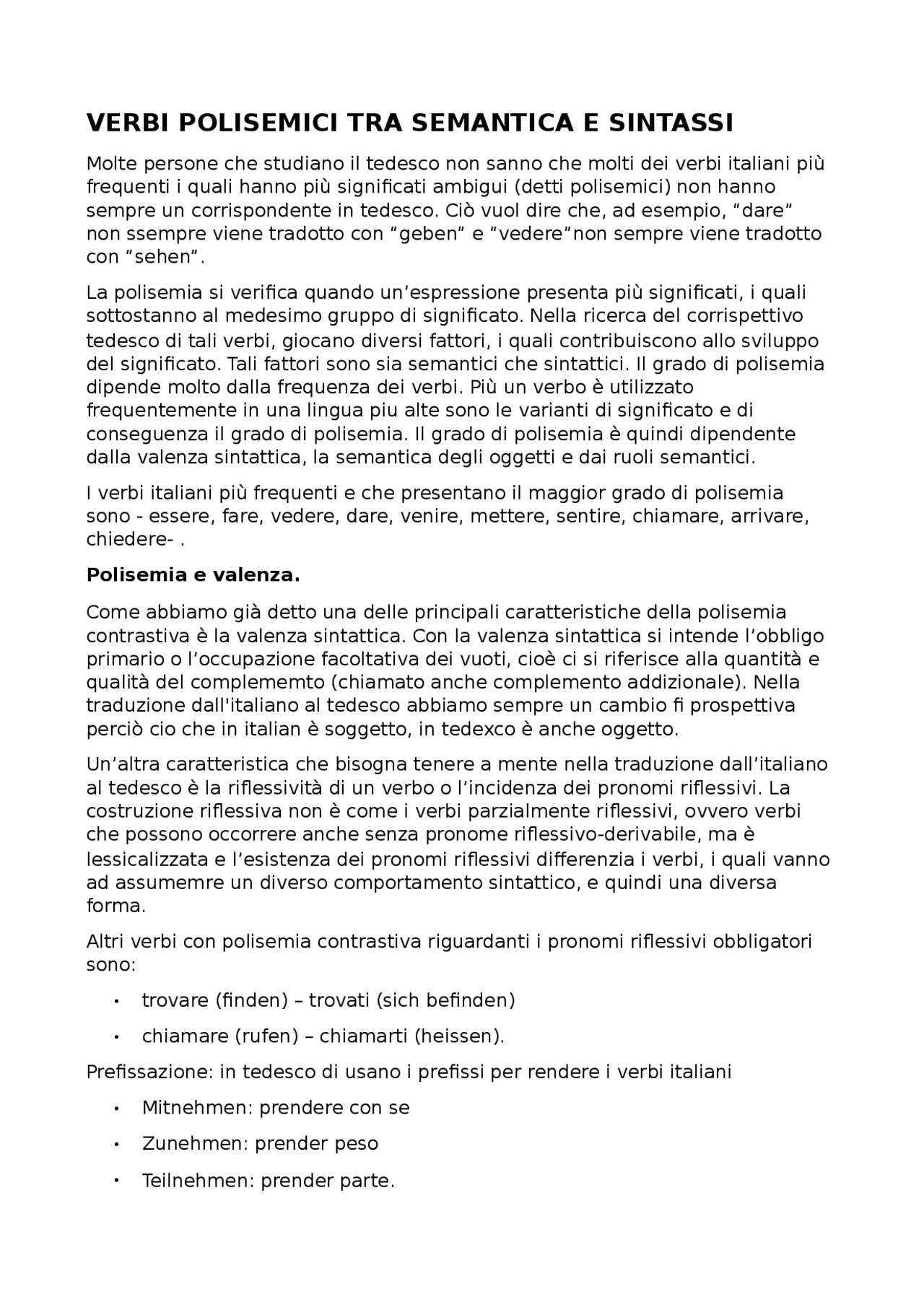 Linguistica Tedesca Claudio Di Meola Docsity