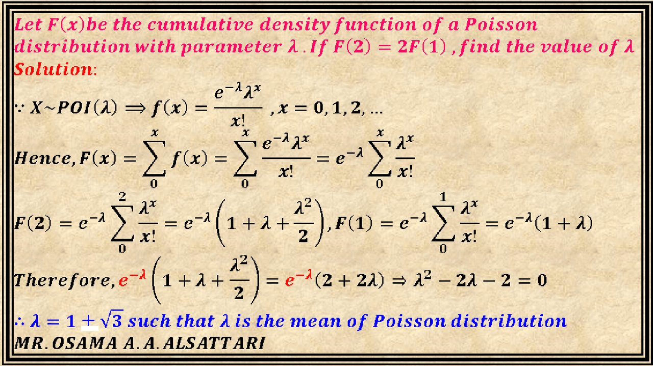 Estimating The Parameter Docsity