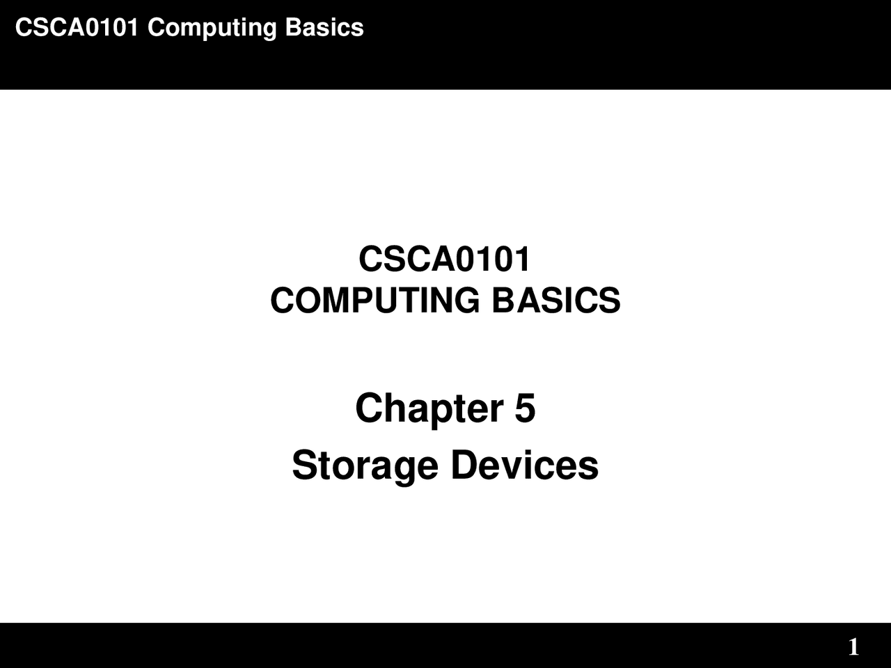Storage Devices And Its Types Docsity
