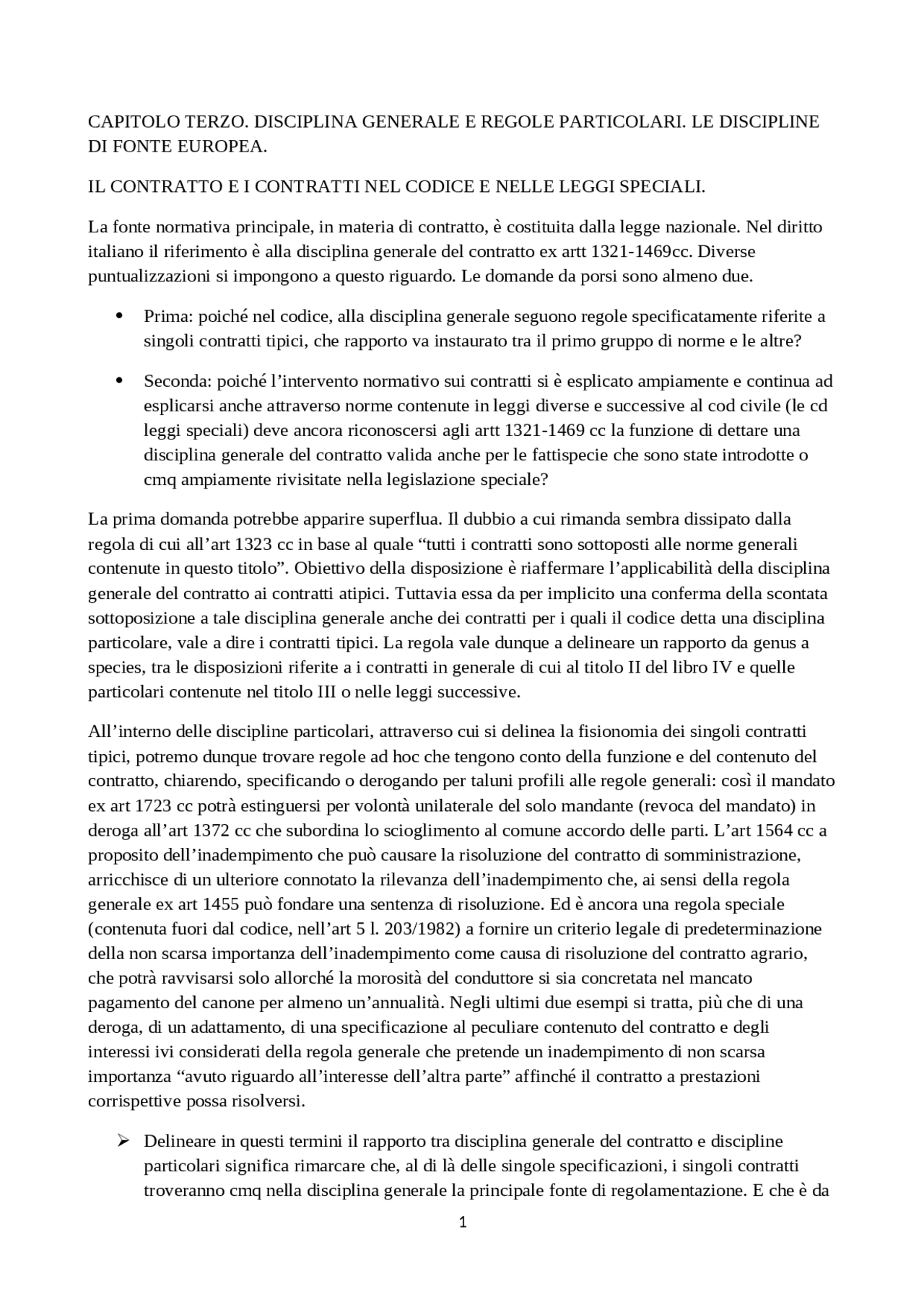 Diritto Civile 1 La Disciplina Generale Del Contratto R Alessi Docsity