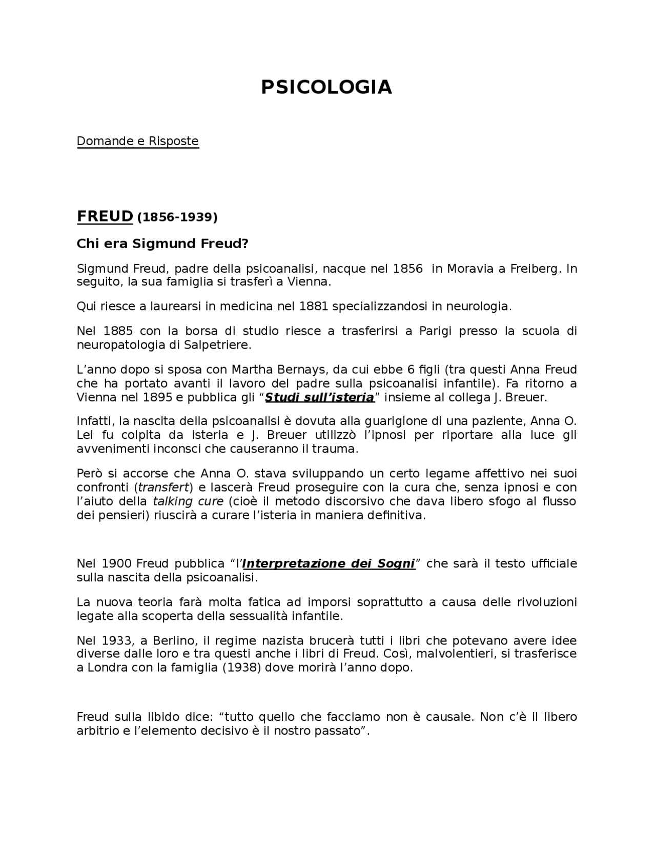 Appunti Quinta Liceo Docsity