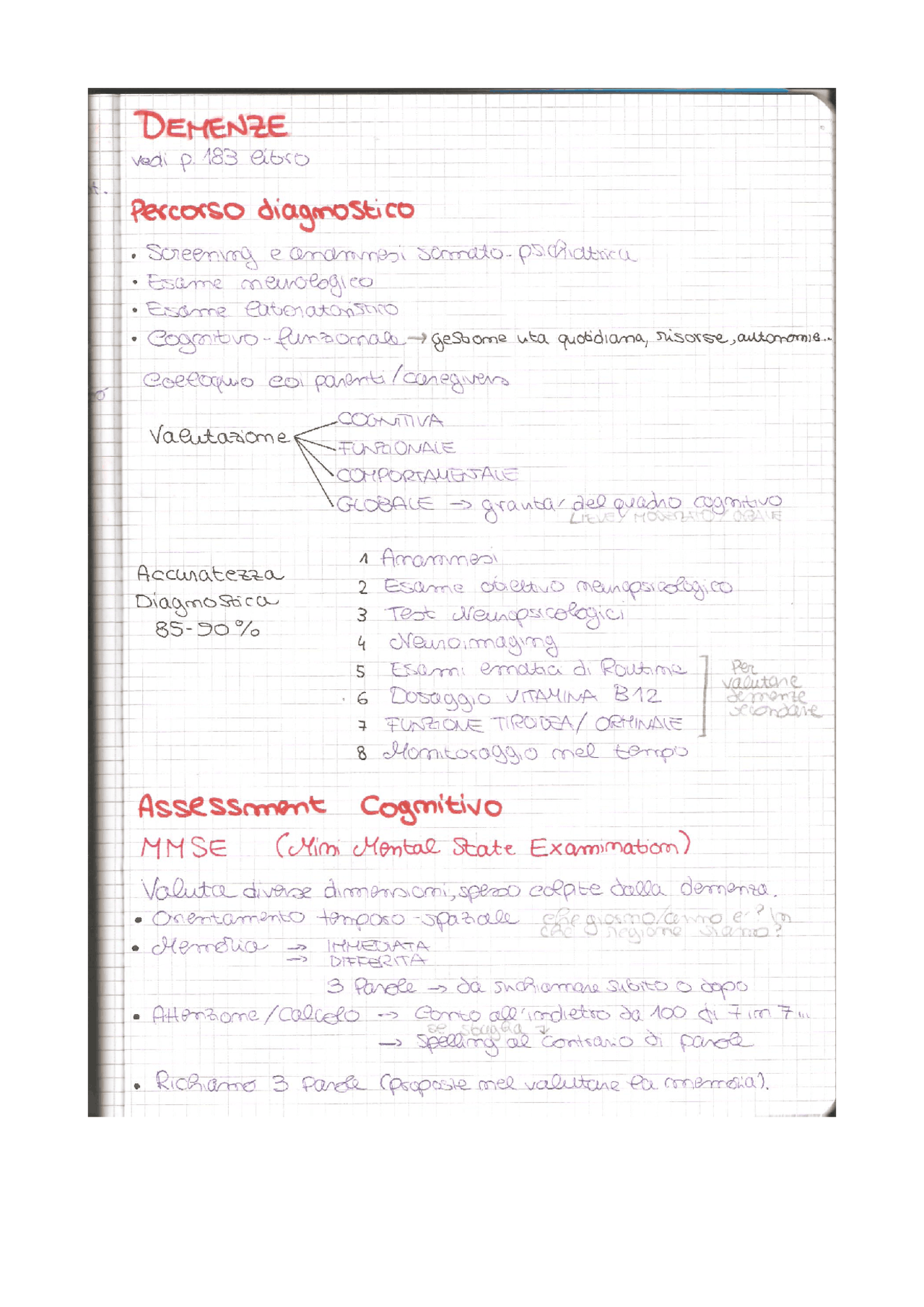 Appunti Sulle Demenze Prof Rusconi Docsity