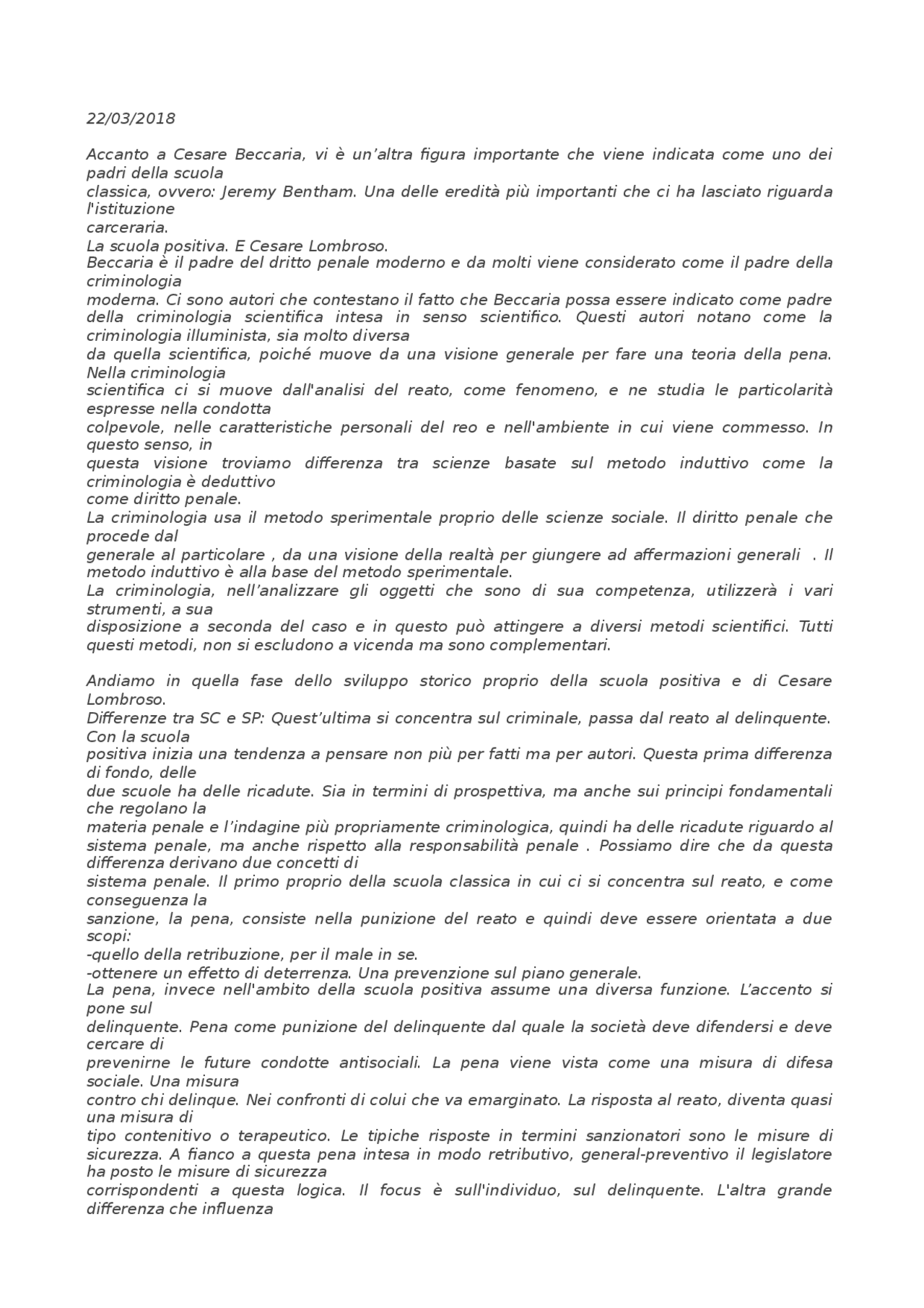 Criminologia Chantal Meloni - Docsity