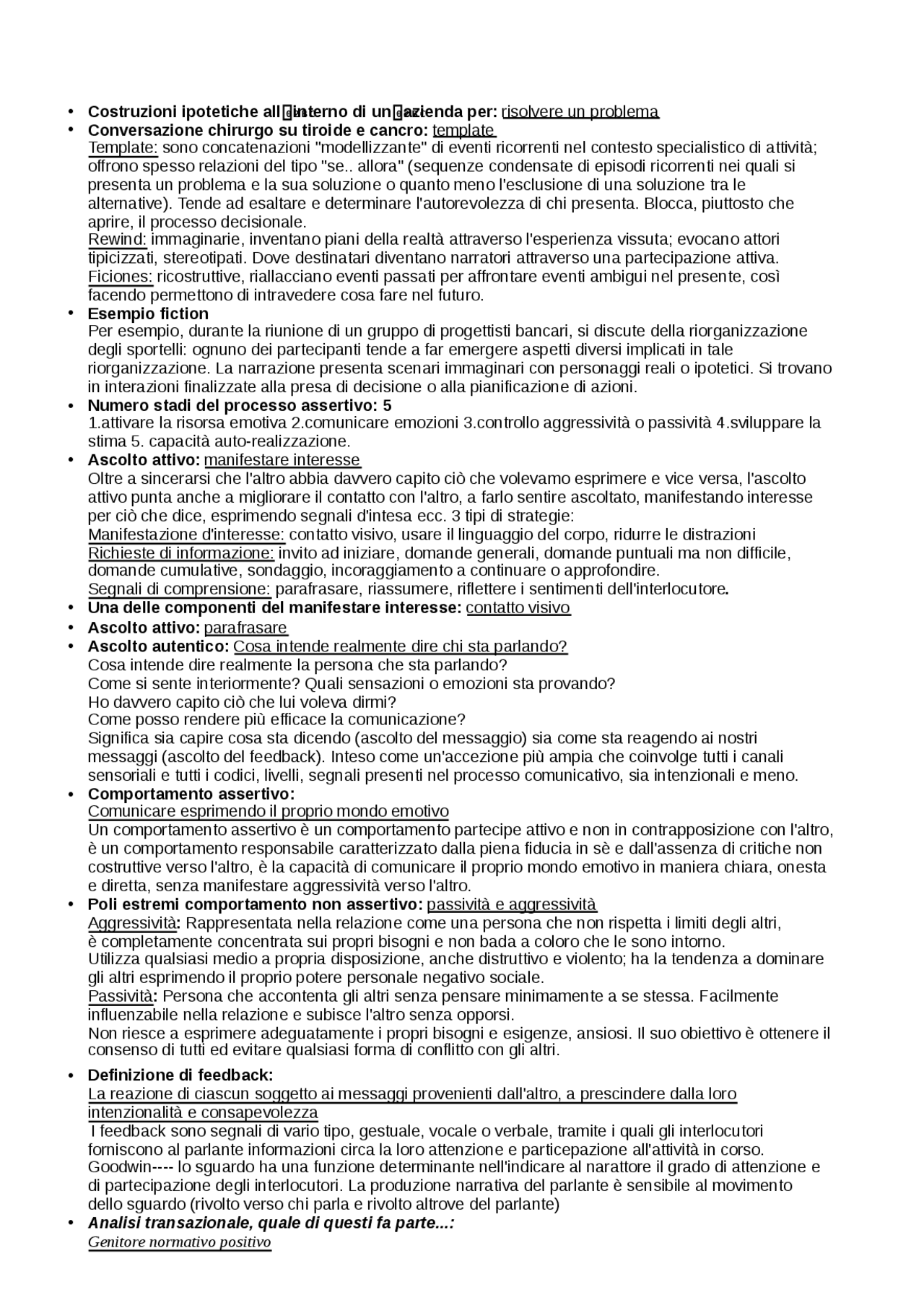 Comunicazione E Narrazione Interpersonale Docsity