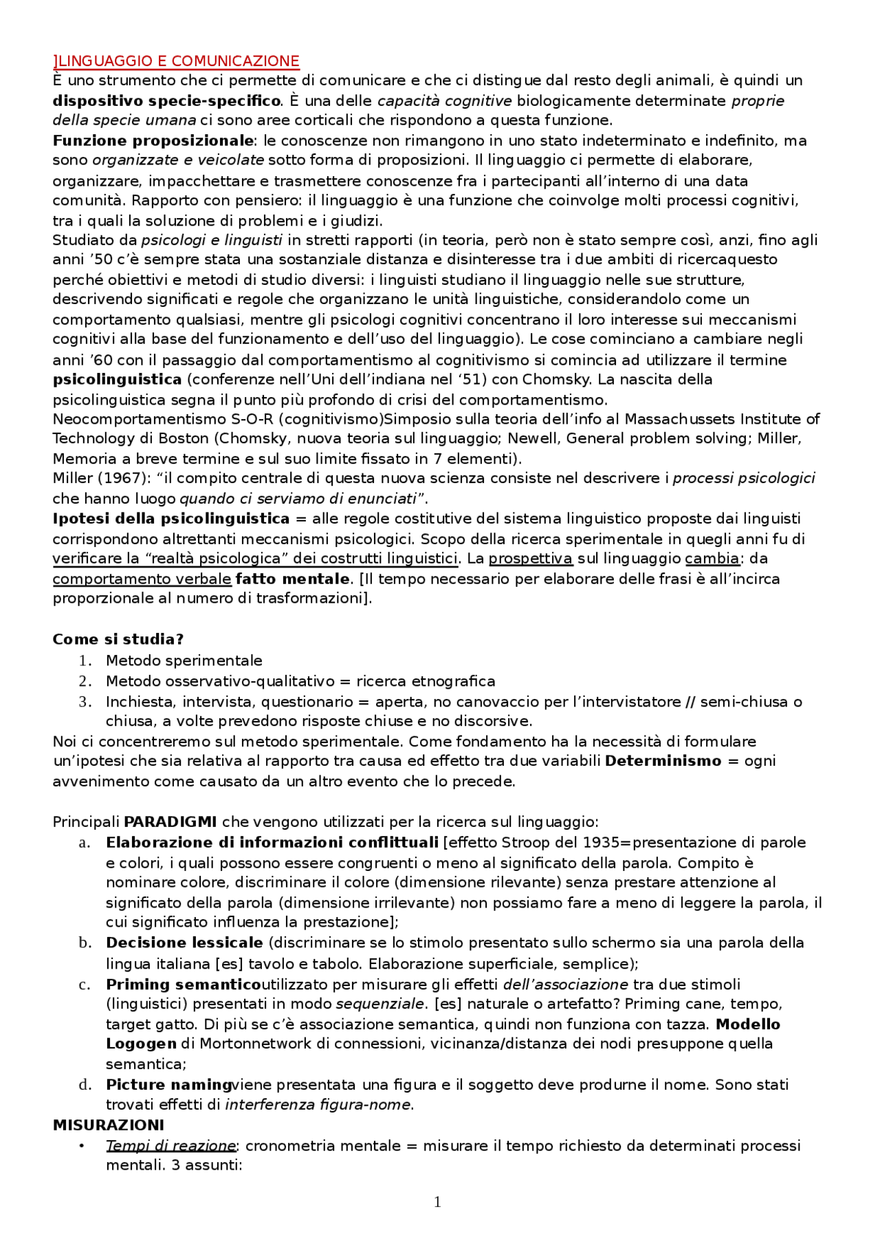 Psicologia Cognitiva Ed Ergonomia Ii Appunti Di Psicologia Cognitiva