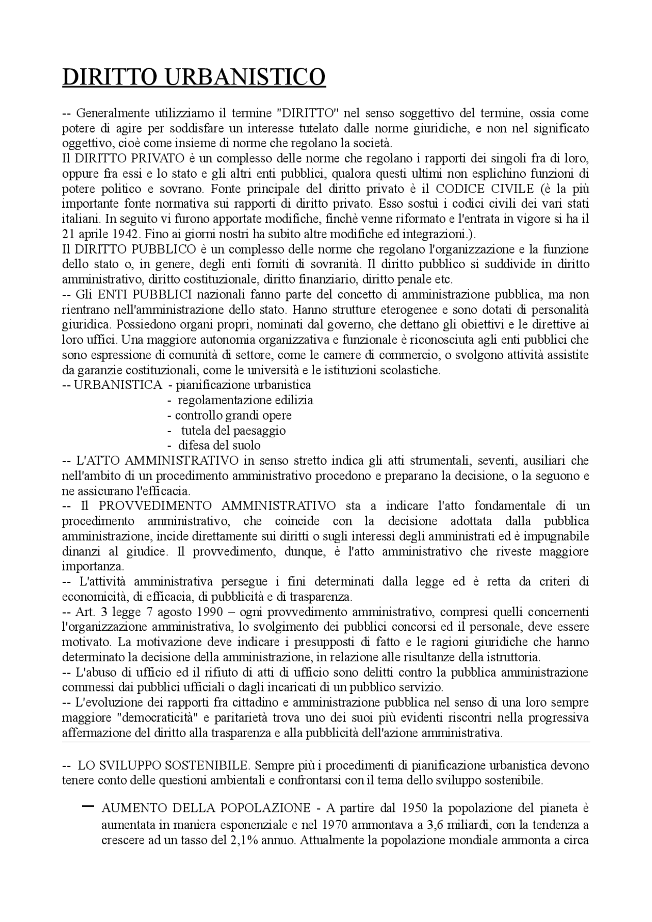 Dispense Di Diritto Urbanistico Dispense Di Diritto Urbanistico Docsity