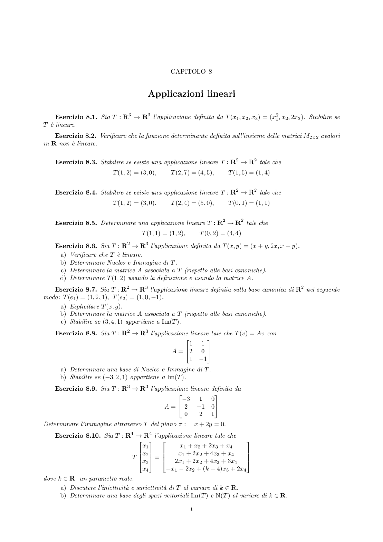 Appunti Di Algebra Lineare 2 Docsity