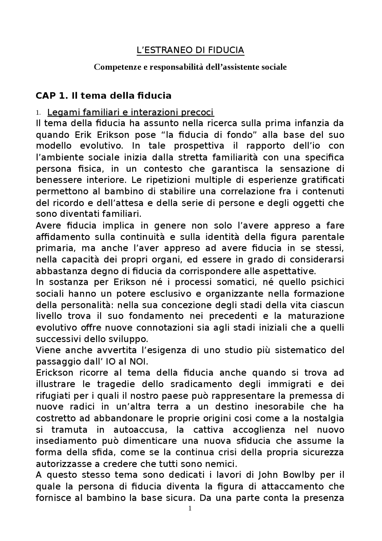 Riassunto Lestraneo Di Fiducia Di Pittaluga Docsity