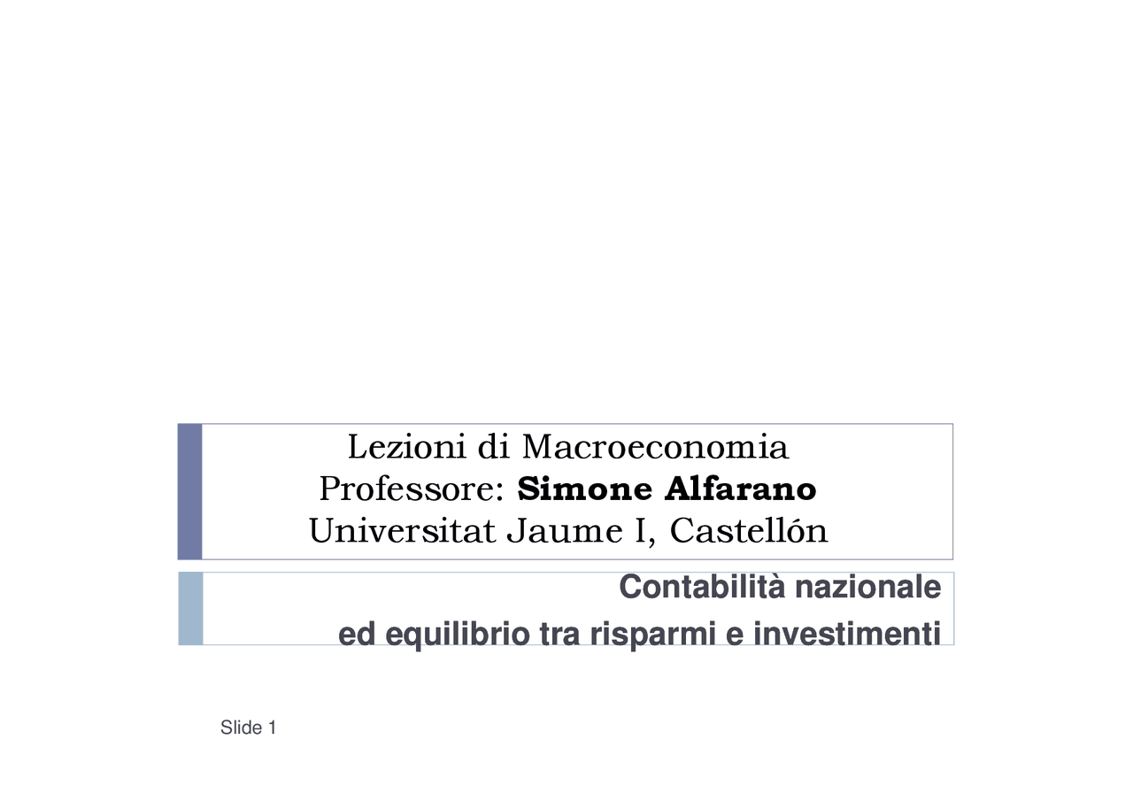 Slide Macroeconomia Docsity