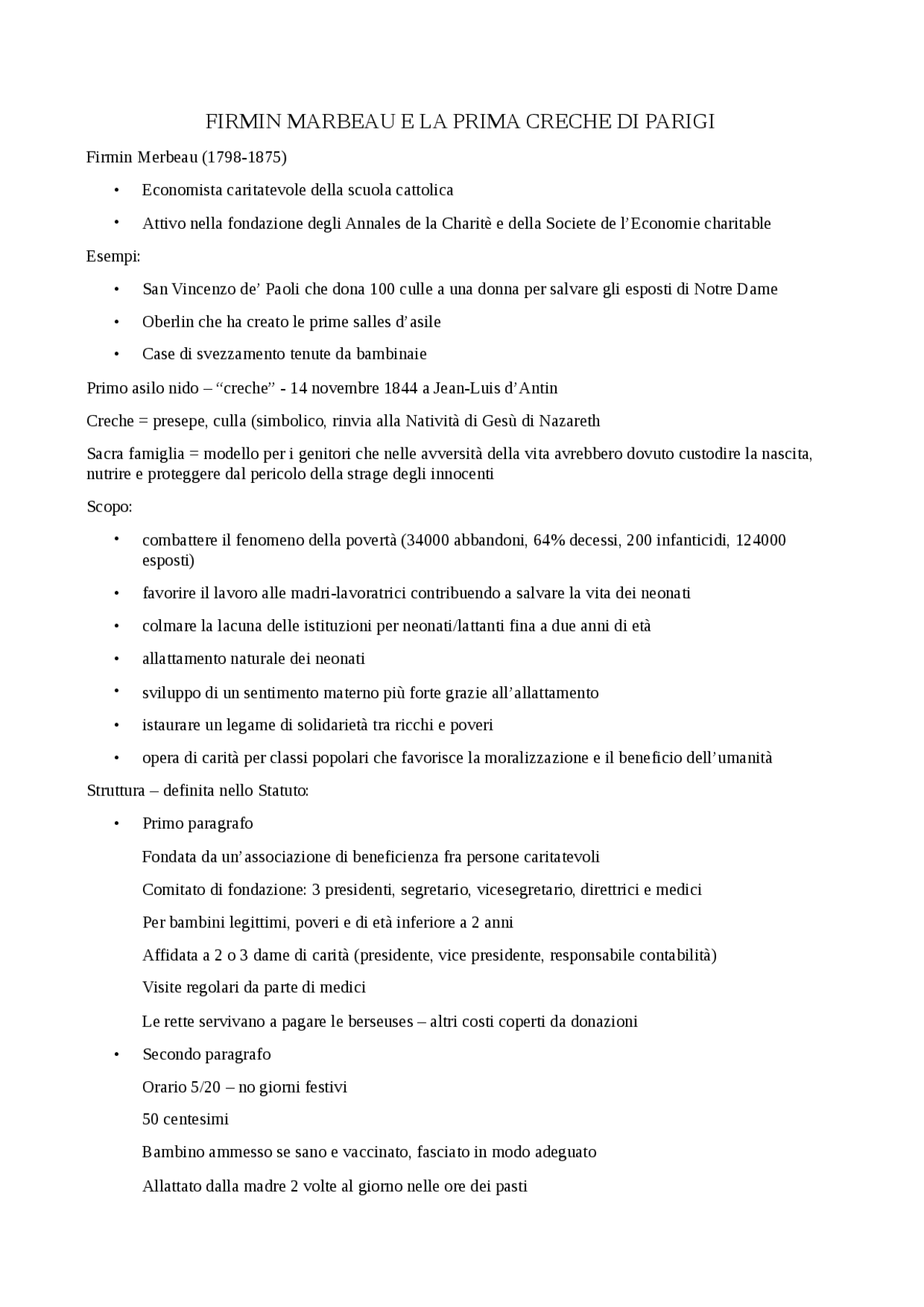 Schema Per Una Storia Dellasilo Nido In Europa Docsity