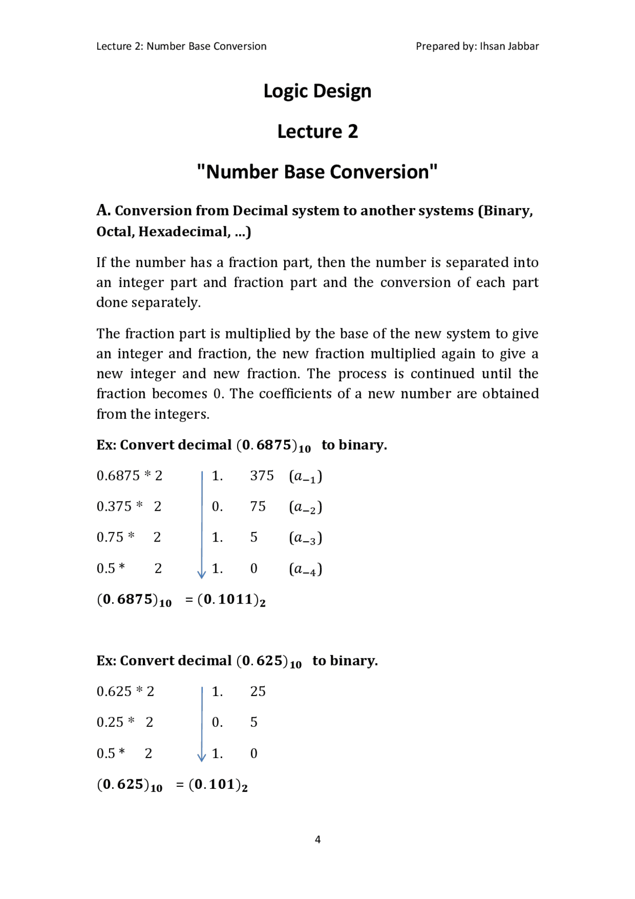 Introduction To Logic Design 2 Docsity