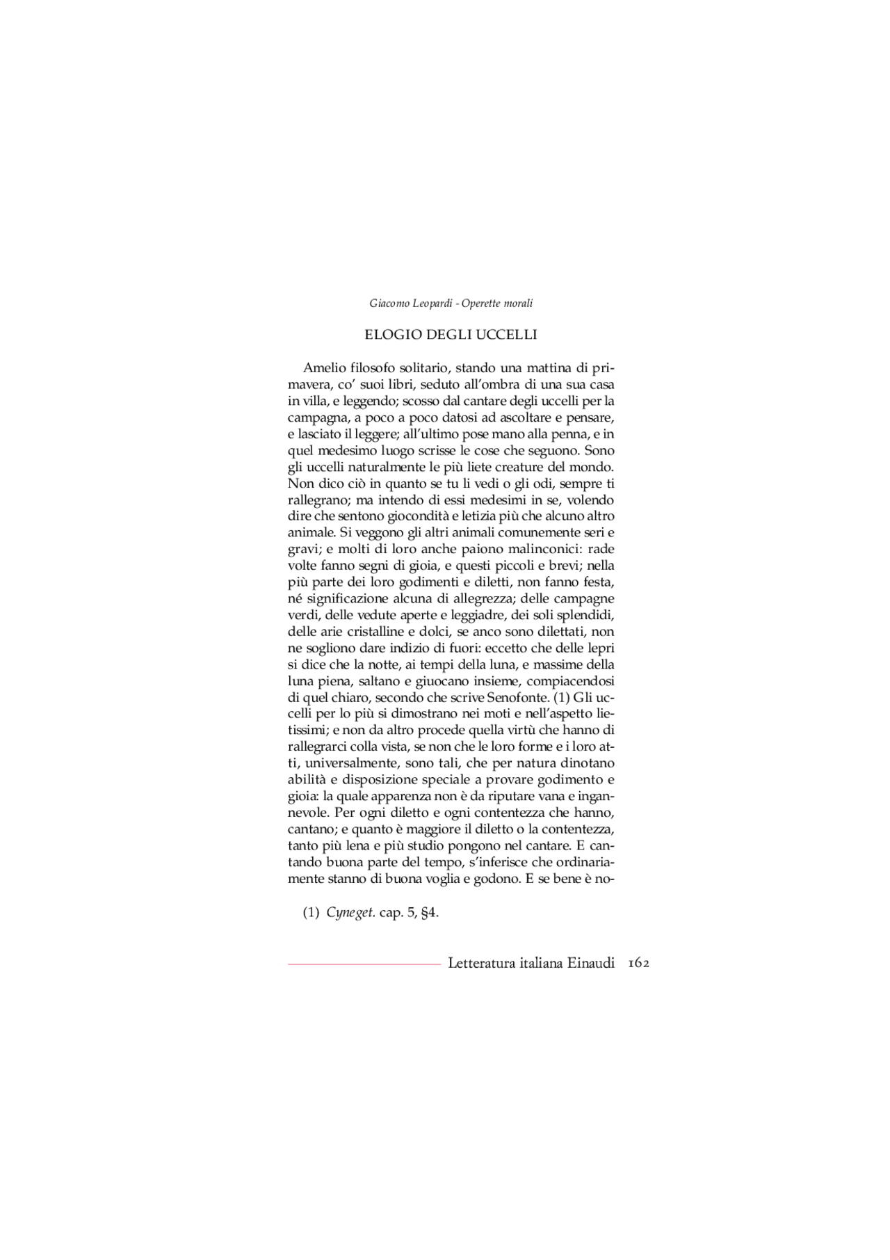 Elogio Degli Uccelli Docsity