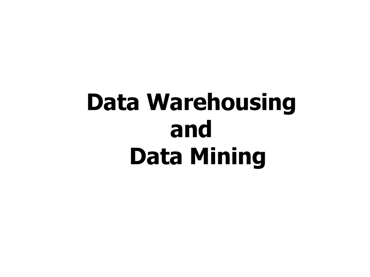 Data Warehouse And Data Mining Docsity