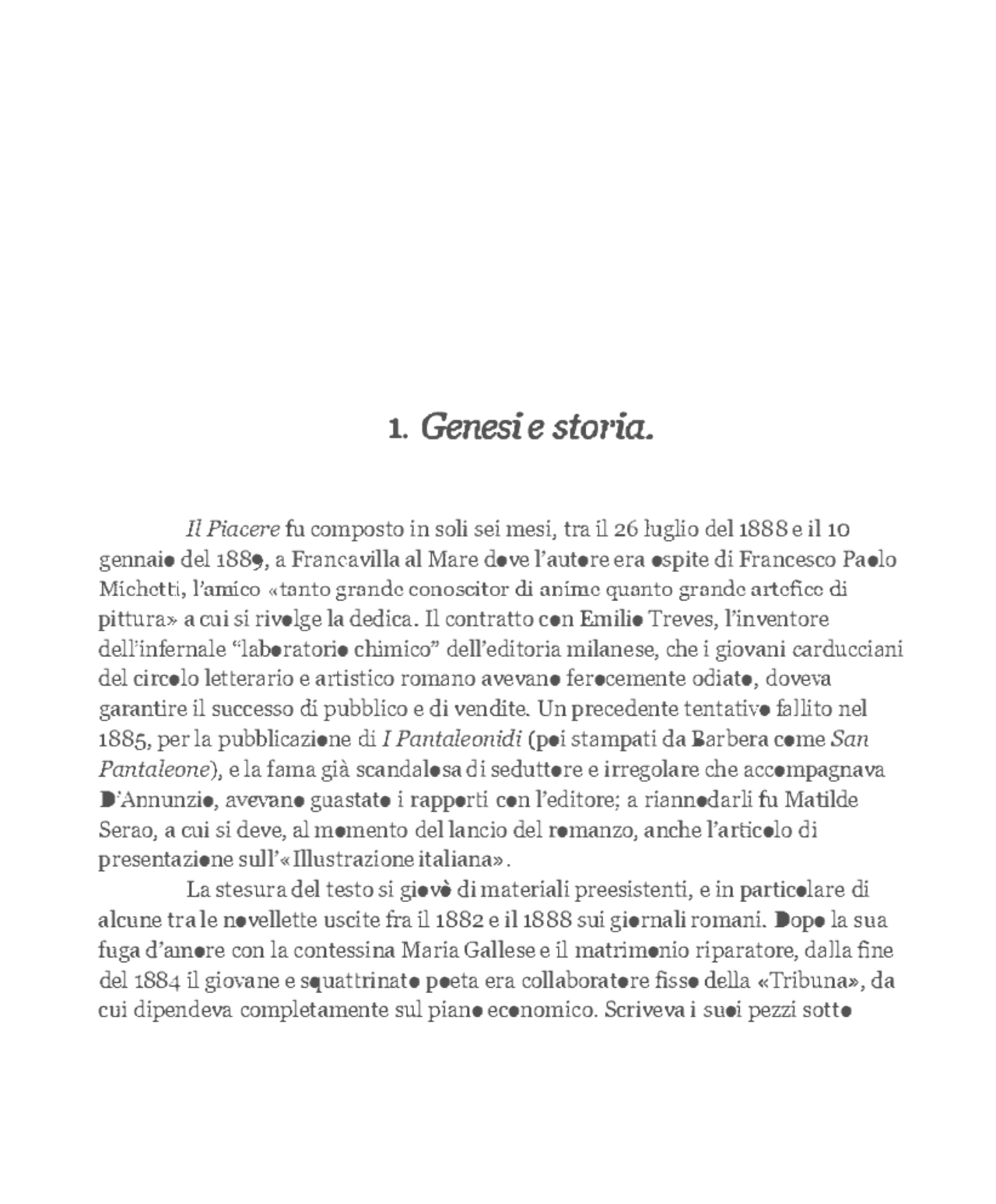 Il Piacere Di Dannunzio A Cura Di Ragone Docsity